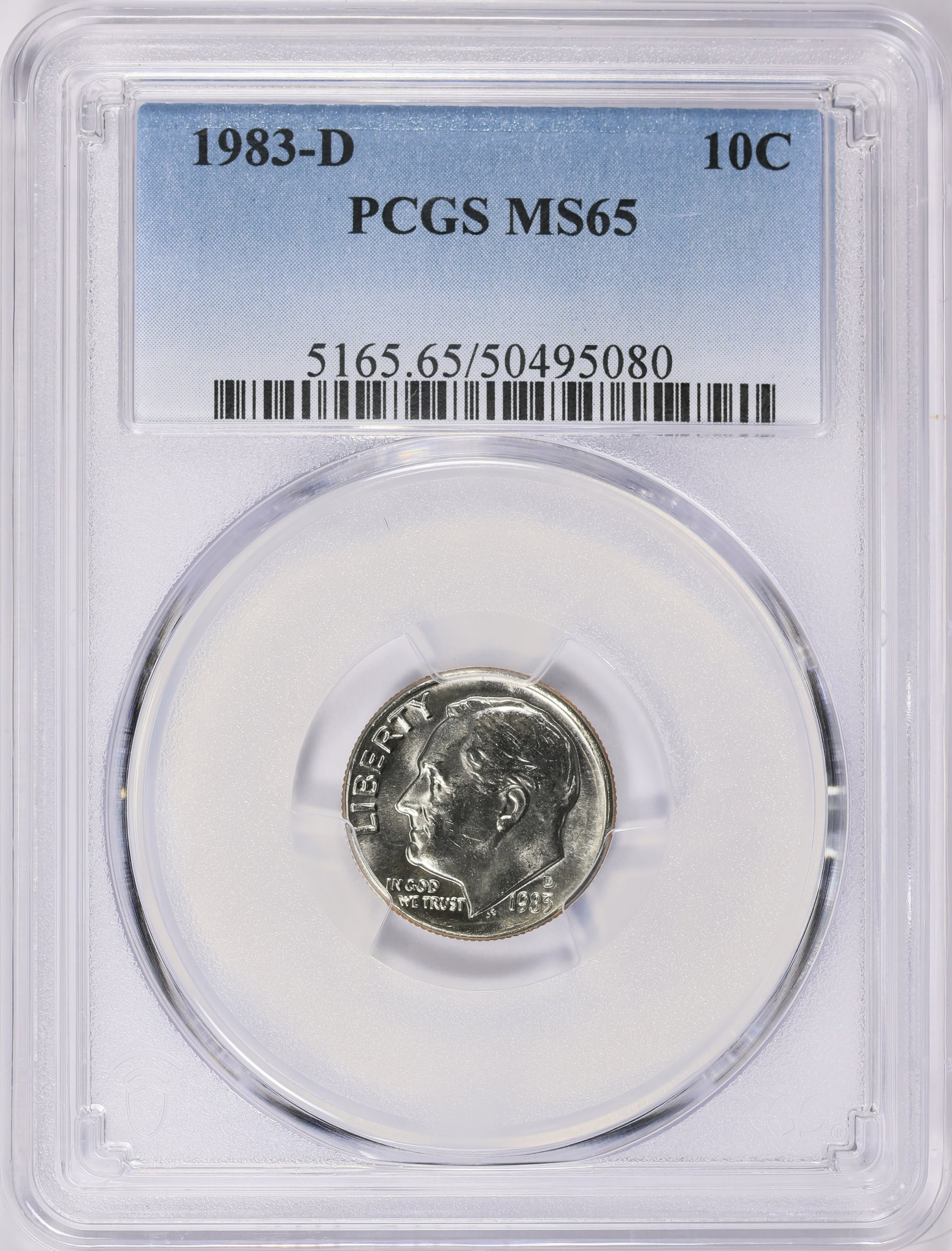 1983-D Roosevelt Dime PCGS MS-65 (Item 1660925) | GreatCollections Coin ...