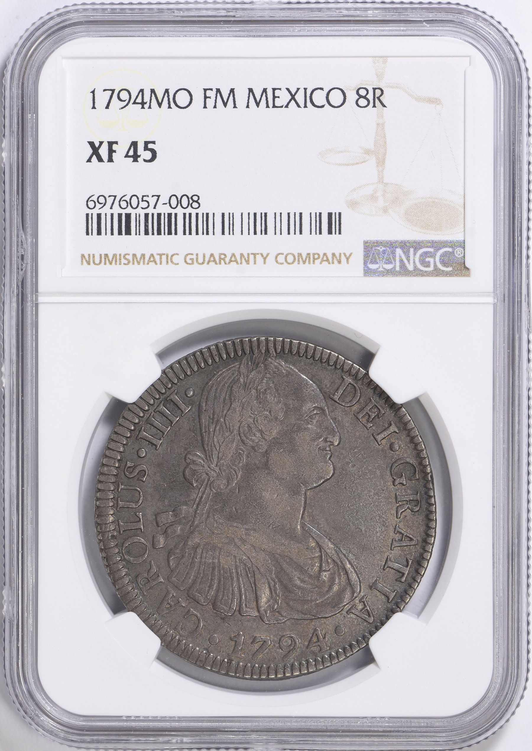 Mexico 1794-Mo FM Silver 8 Reales KM-109 NGC XF-45 (Item 1661011) | GreatCollections Coin Auctions
