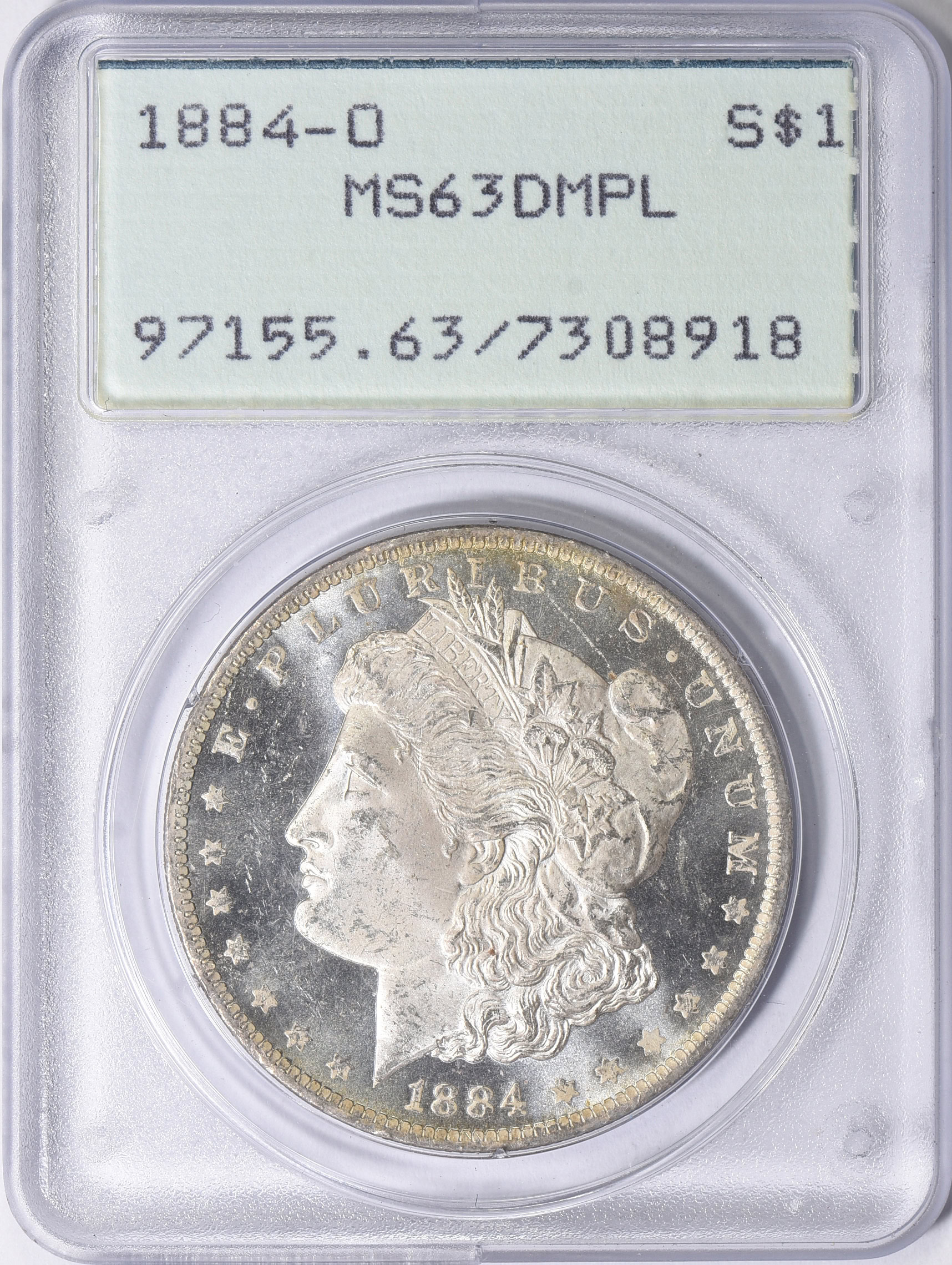 1884-O Morgan Silver Dollar PCGS MS-63 DMPL OGH (1st Gen) (Item 1661043) | GreatCollections Coin ...
