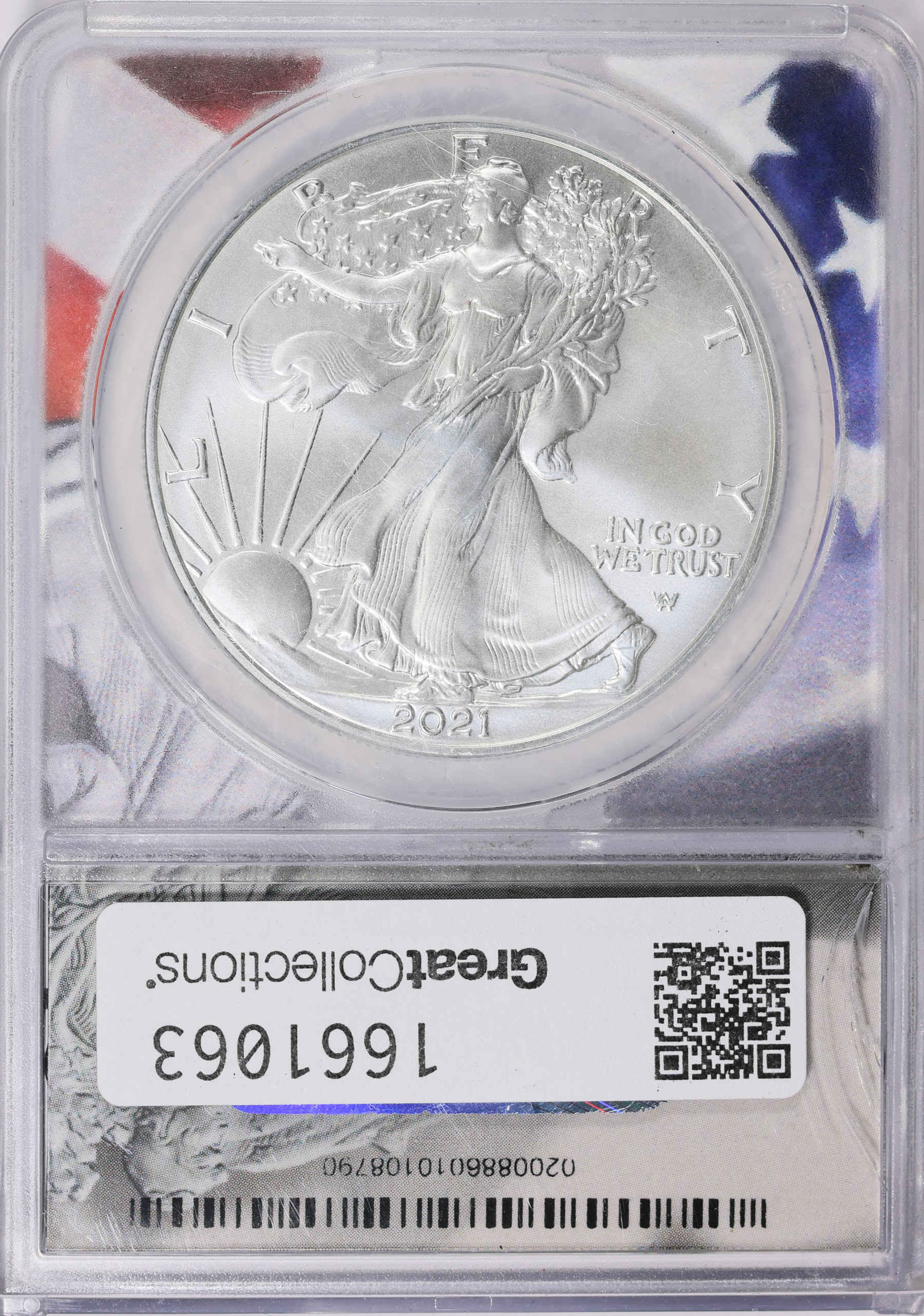 2021-(S) $1 Silver Eagle Type 2 Struck at San Francisco First Strike ANACS MS-70 (Item 1661063 ...