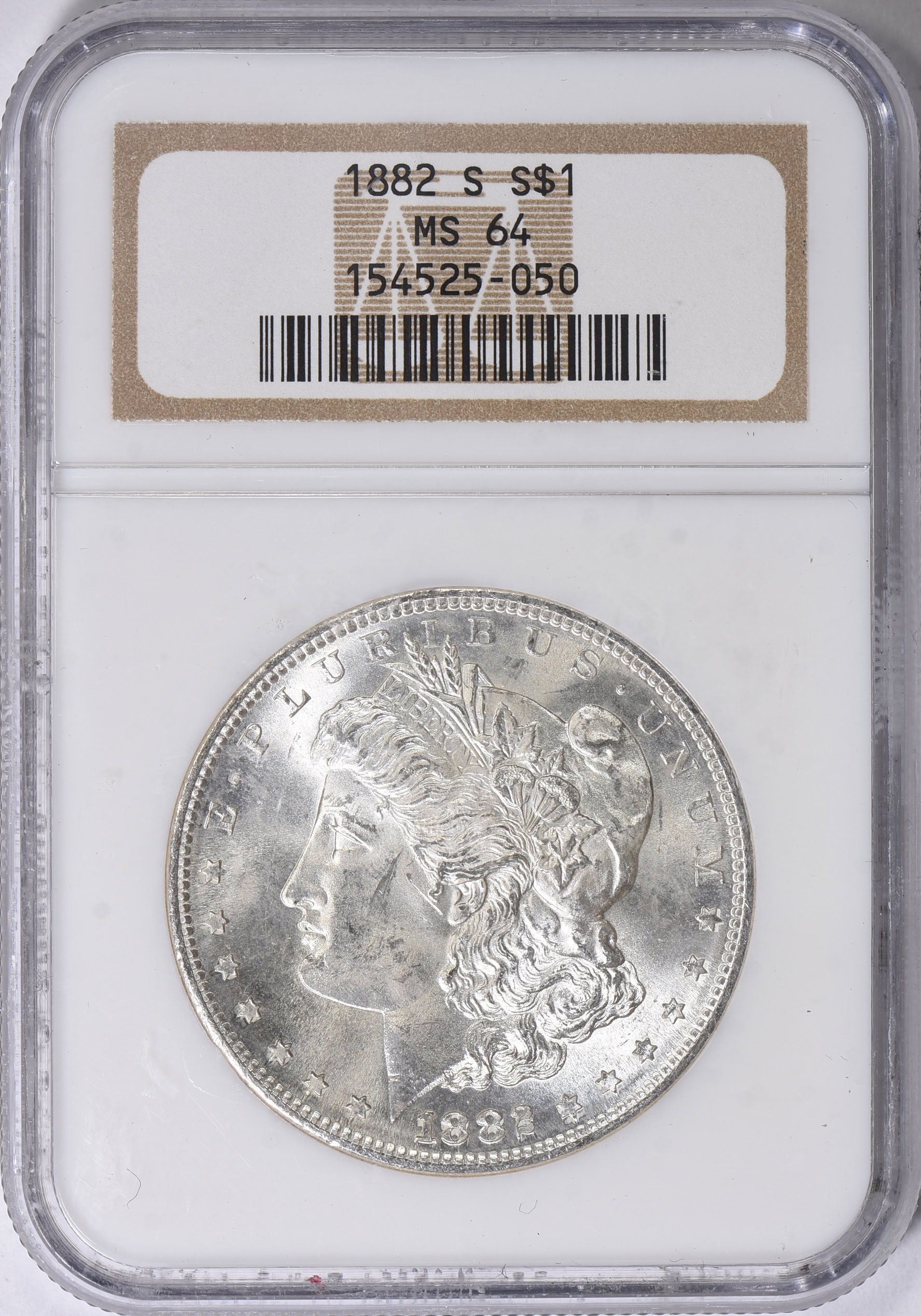 1882-S Morgan Silver Dollar NGC MS-64 (Item 1661095) | GreatCollections Coin Auctions