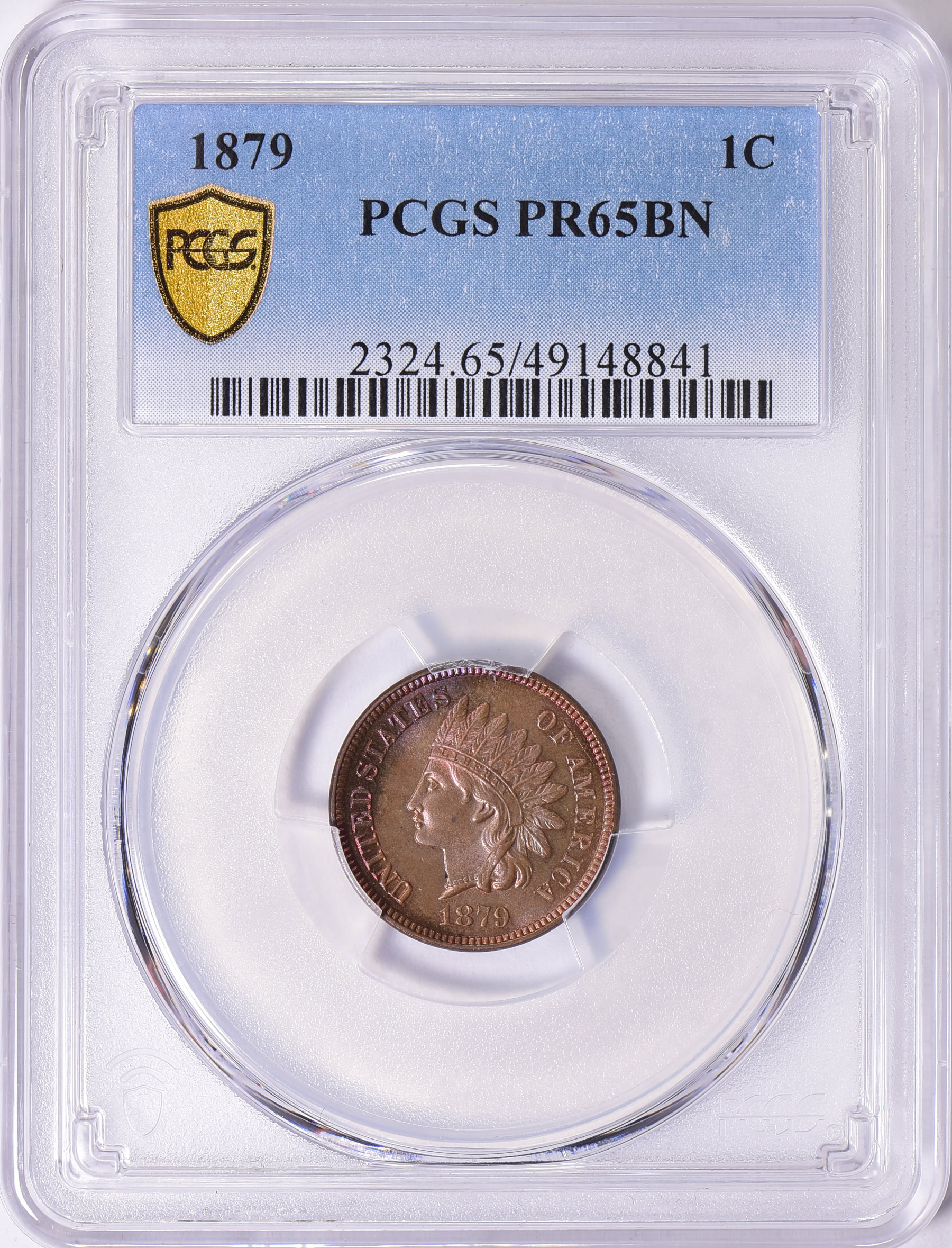 1879 Indian Cent PCGS Proof-65 BN (Toned) (Item 1661388 ...
