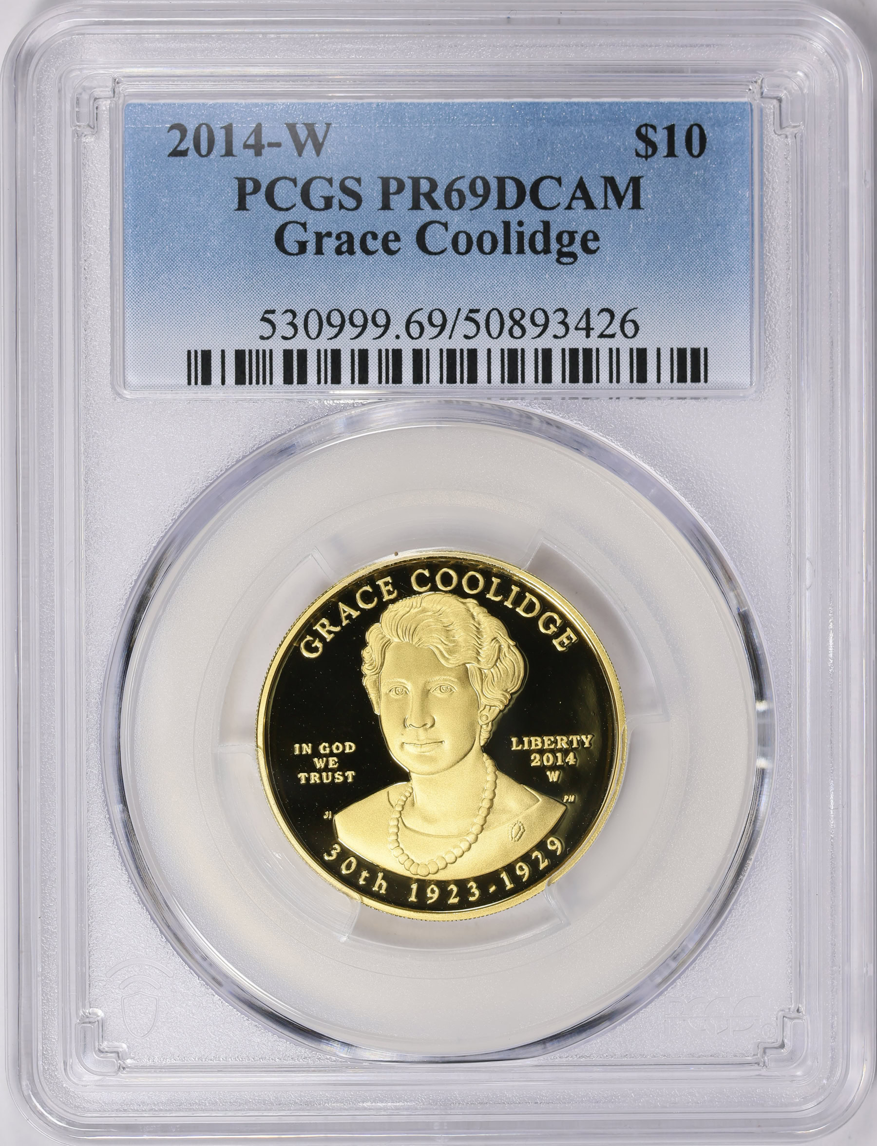 2014-W First Spouse $10 Gold Grace Coolidge PCGS Proof-69 DCAM (Item ...