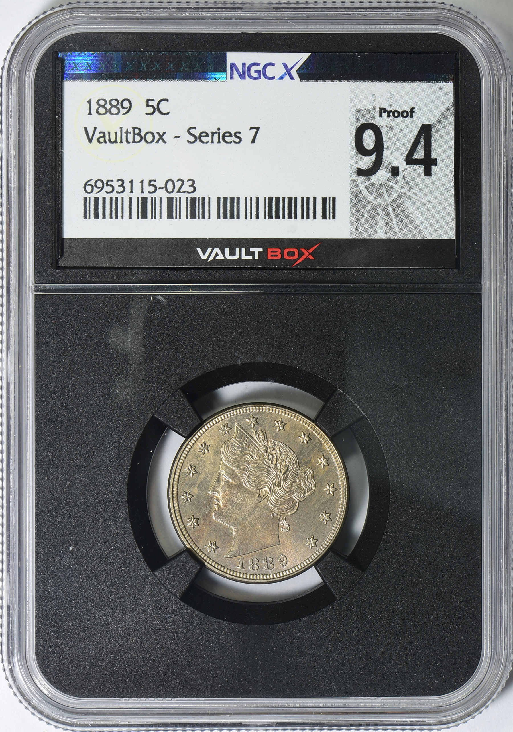 1889 Liberty Nickel in VaultBox Series 7 NGCX Proof-9.4 (NGC Proof-64) (Item 1661790 ...