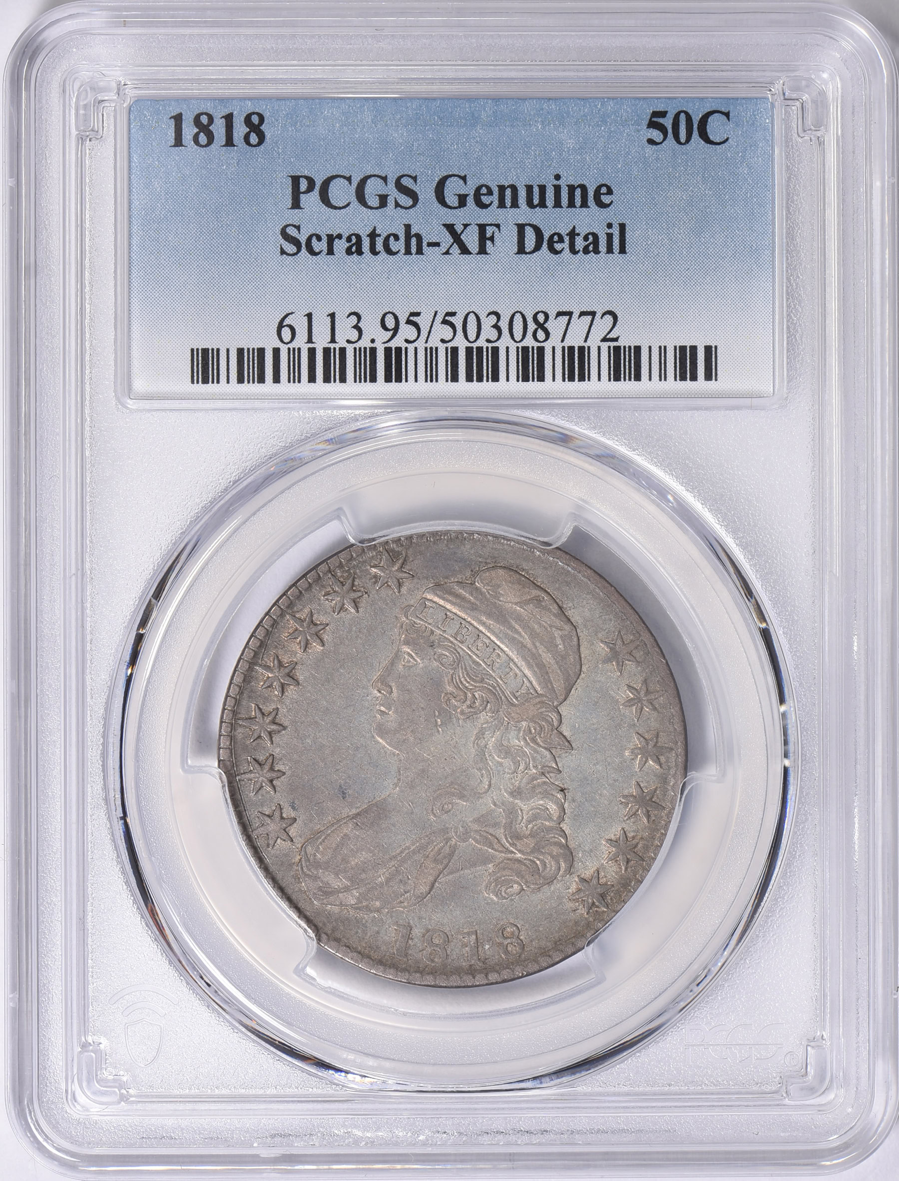1818 Capped Bust Half Dollar PCGS Genuine XF Details (Item 1661851 ...