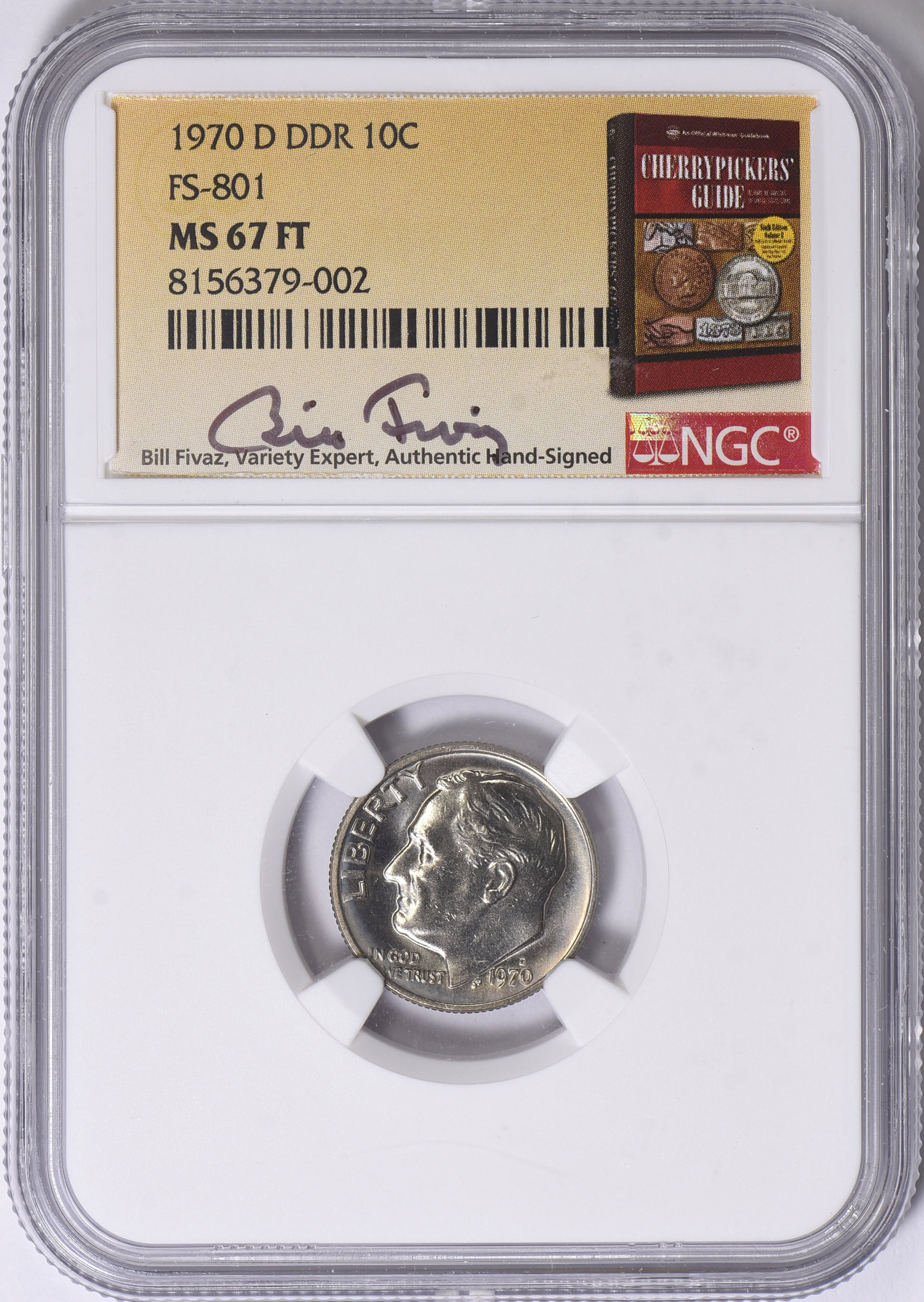 1970-D Roosevelt Dime Doubled Die Reverse FS-801 NGC MS-67 FT (Bill ...