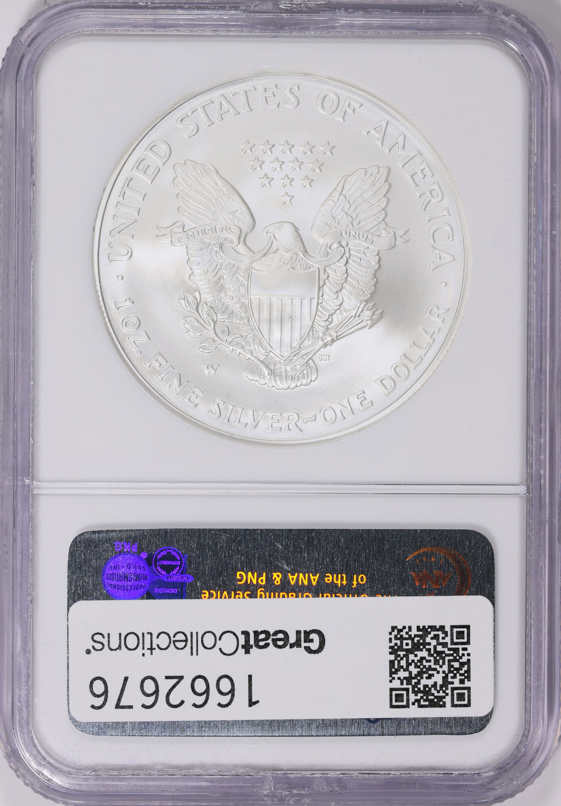 2006-W $1 Silver Eagle Burnished 20th Anniversary Early Releases NGC MS-70 (Item 1662676 ...