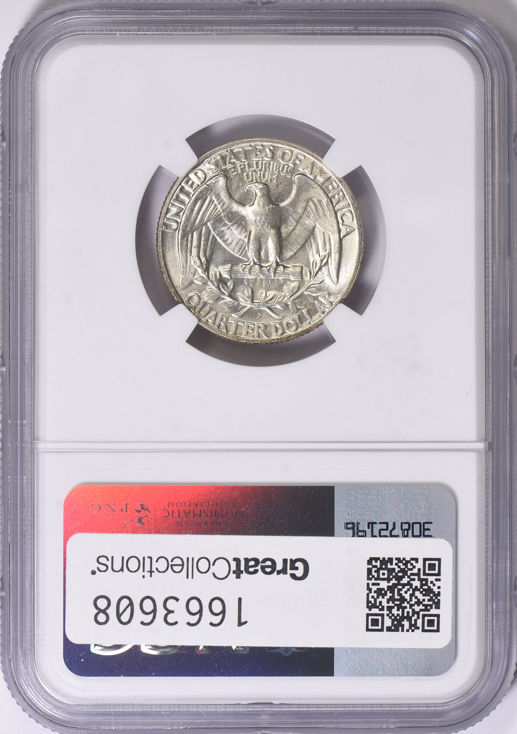 1956-D Washington Quarter NGC MS-64 (Item 1663608) | GreatCollections ...
