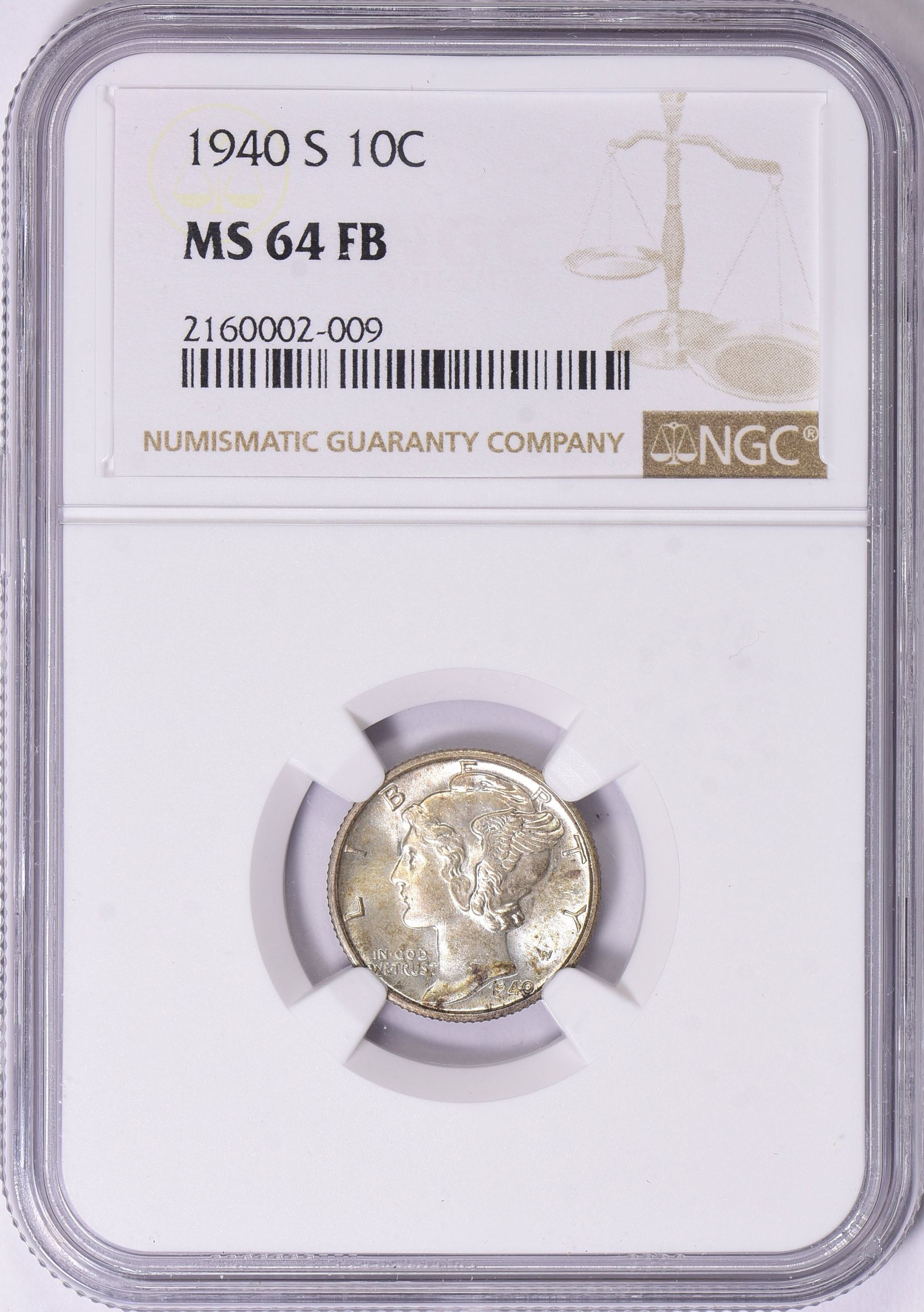 1940-S Mercury Dime NGC MS-64 FB (Item 1663654) | GreatCollections Coin Auctions