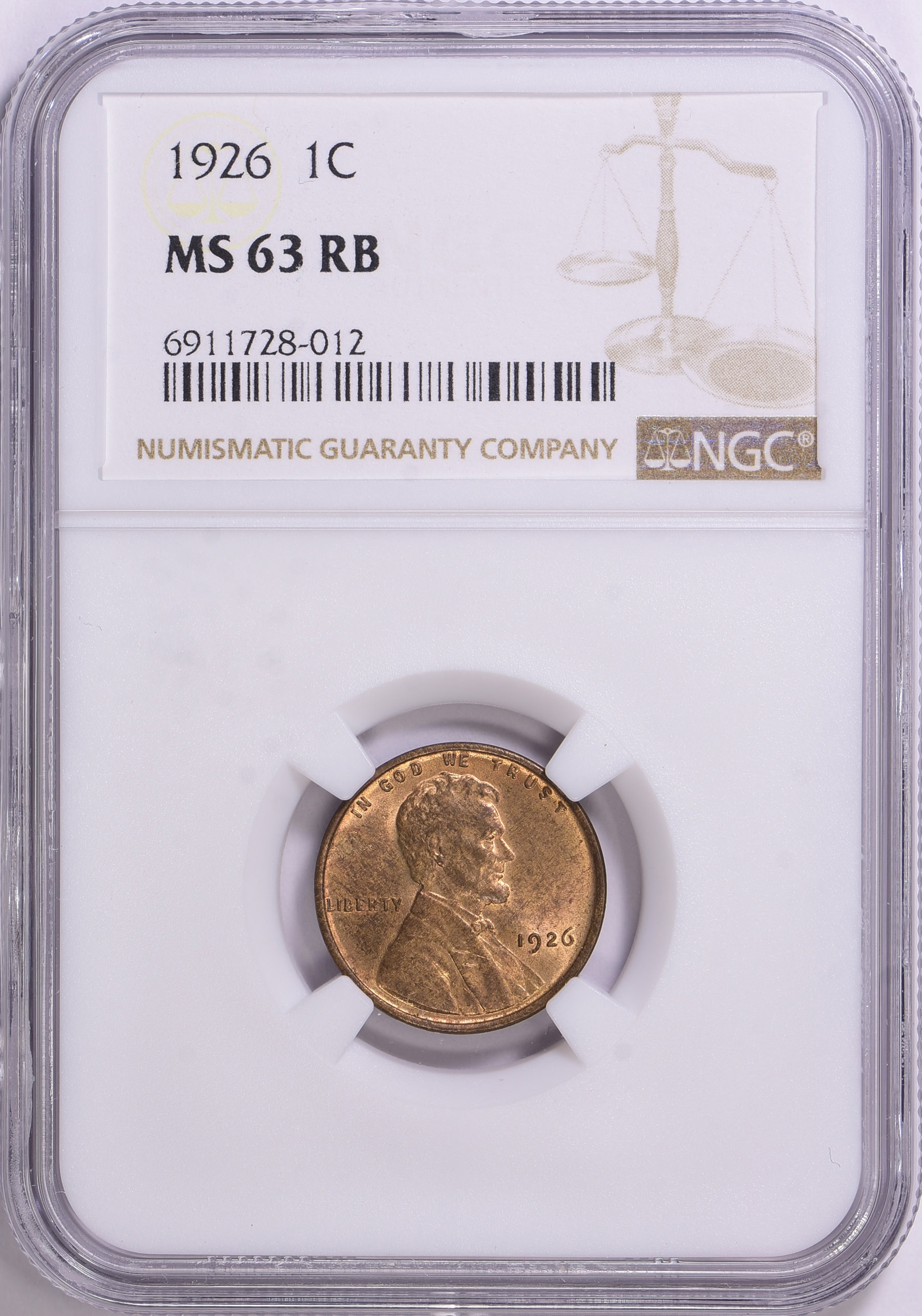 1926 Lincoln Cent NGC MS-63 RB (Item 1663730) | GreatCollections Coin ...