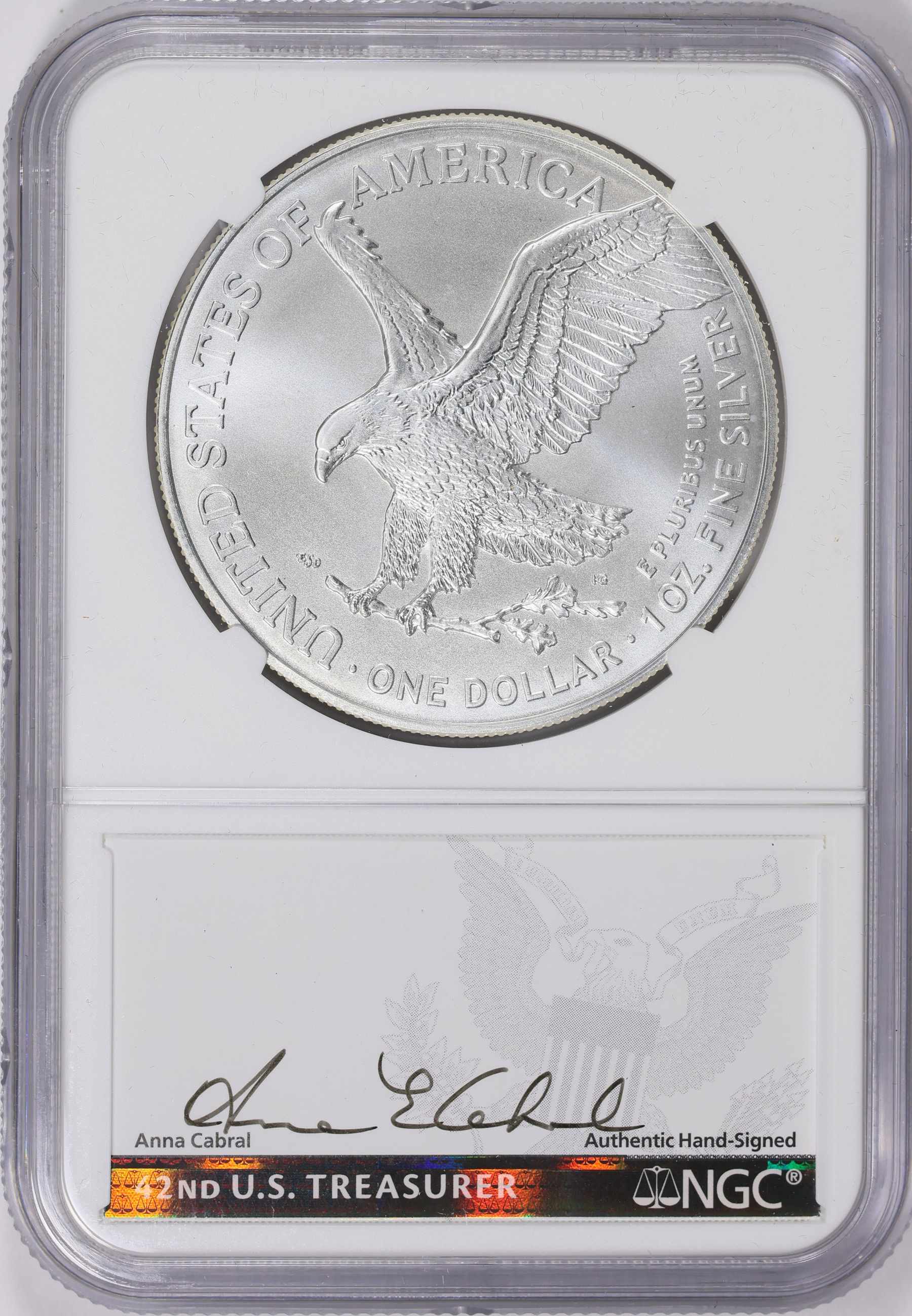2024 $1 Silver Eagle First Day of Issue NGC MS-70 (Ronald Reagan ...