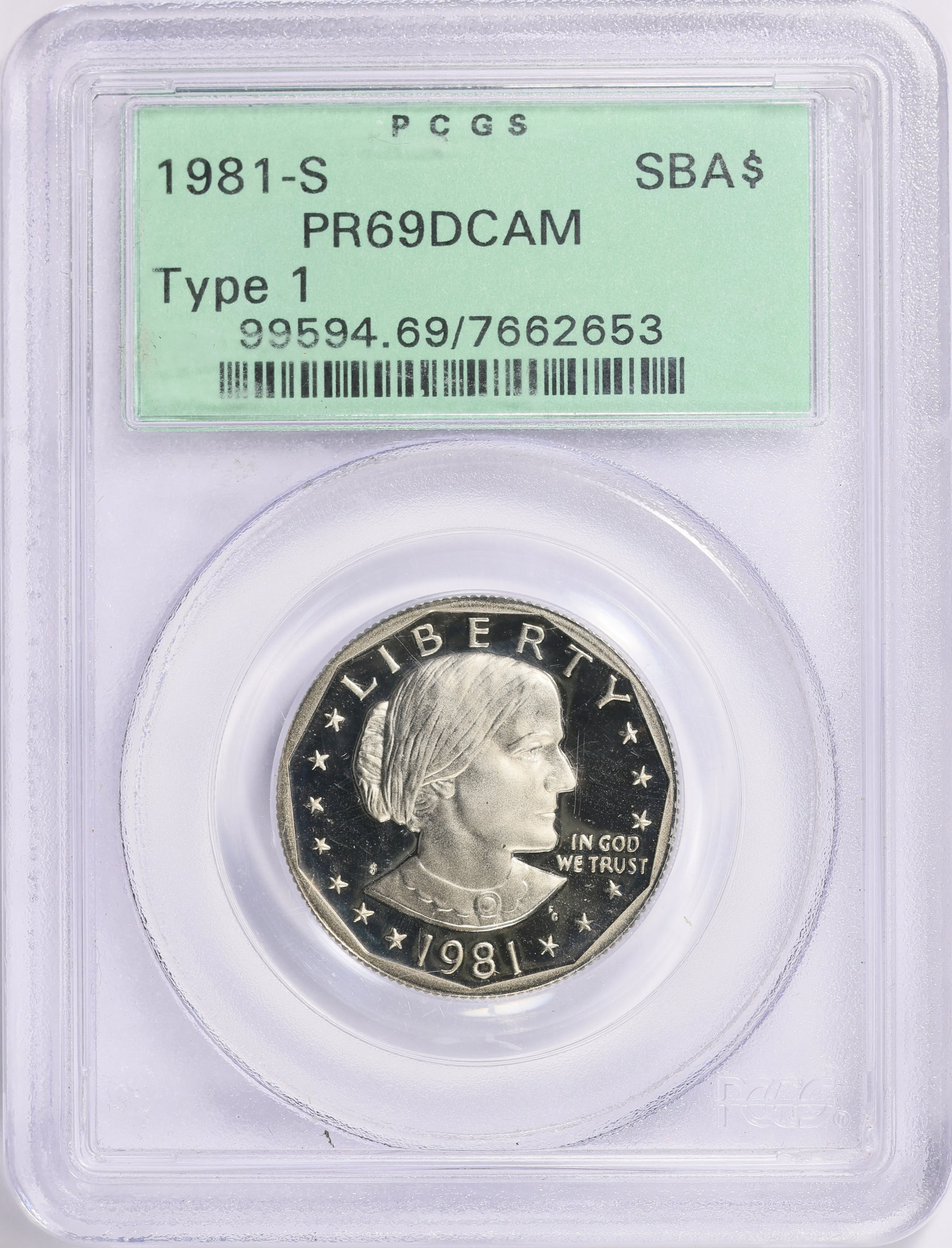 1981-S Susan B. Anthony Dollar Type 1 PCGS Proof-69 DCAM OGH (Item ...