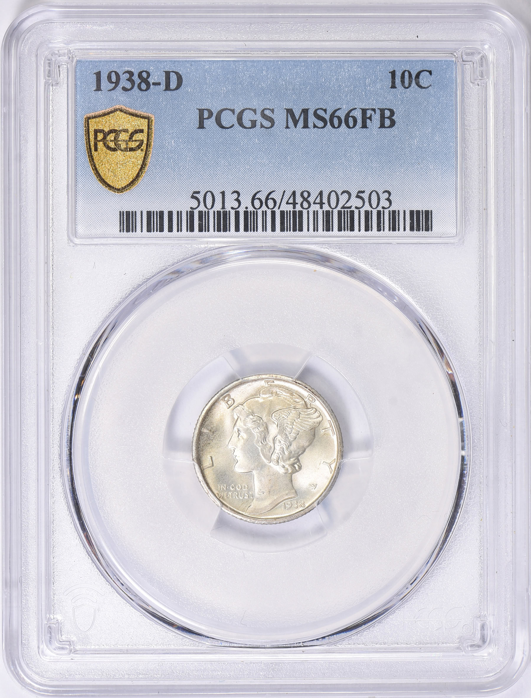 1938-D Mercury Dime PCGS MS-66 FB (Item 1664353) | GreatCollections Coin Auctions