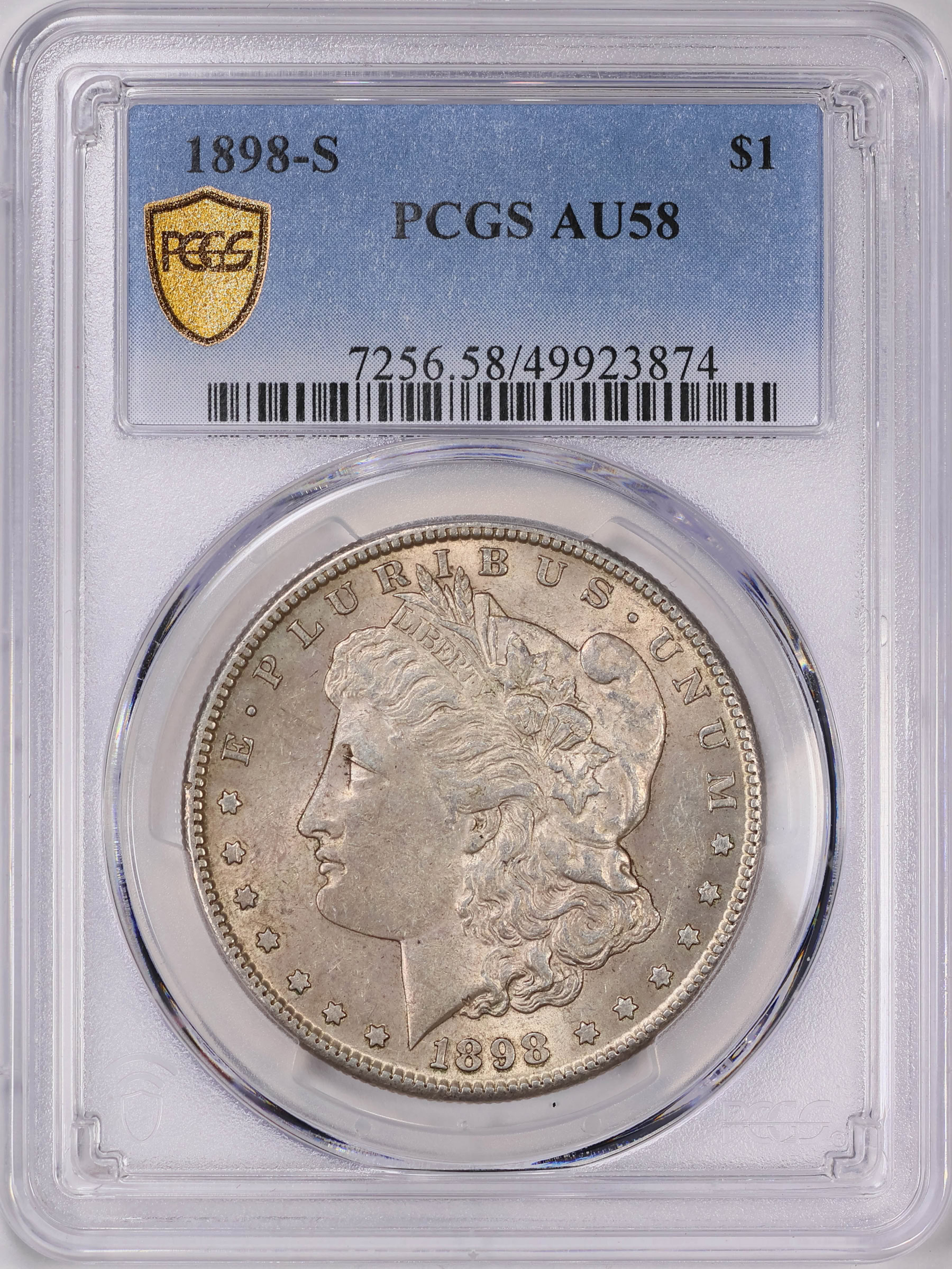 1898-S Morgan Silver Dollar PCGS AU-58 (Item 1664464) | GreatCollections Coin Auctions