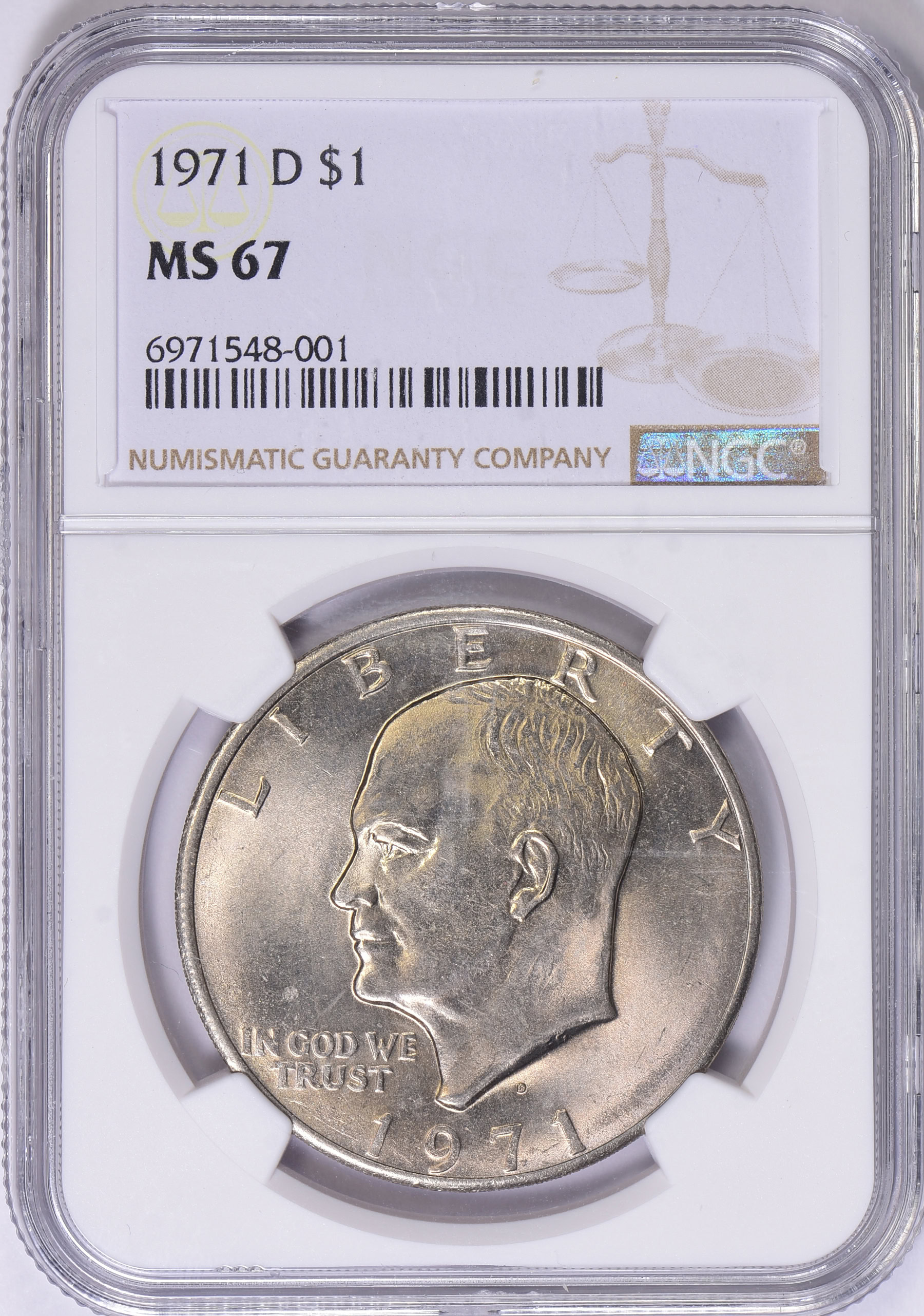 1971-D Eisenhower Dollar NGC MS-67 (Item 1665094) | GreatCollections ...