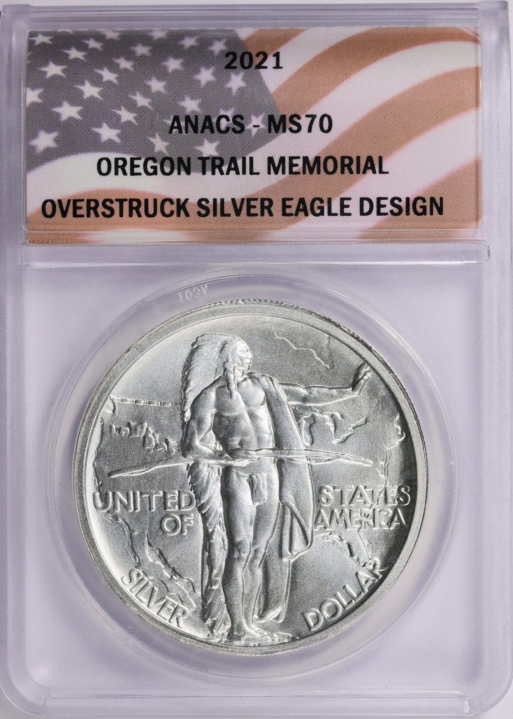 2021 Oregon Trail Memorial Overstruck Silver Eagle Design Daniel Carr ...