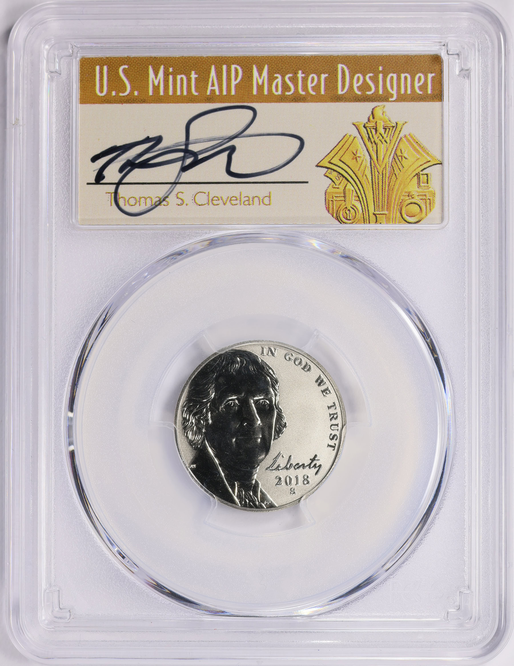 2018-S Jefferson Nickel Reverse Proof (From the 50th Anniversary Silver ...