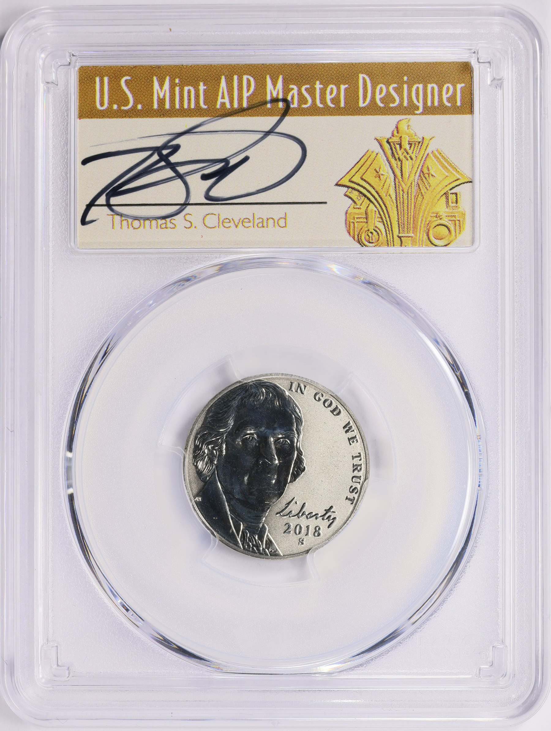 2018-S Jefferson Nickel Reverse Proof (From the 50th Anniversary Silver ...