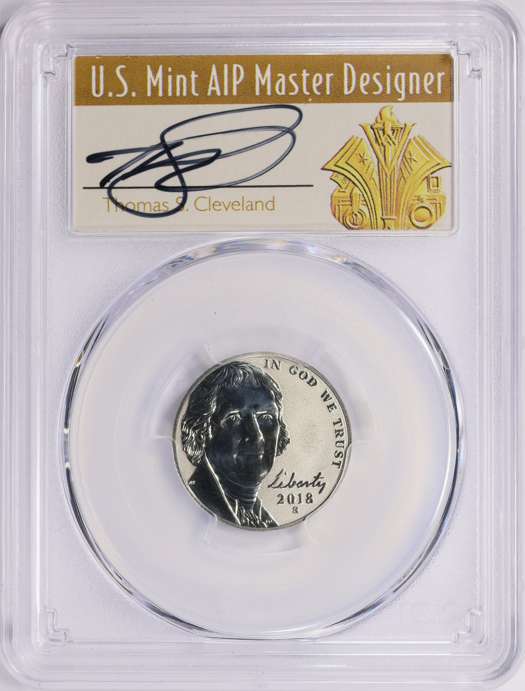 2018-S Jefferson Nickel Reverse Proof (From the 50th Anniversary Silver ...