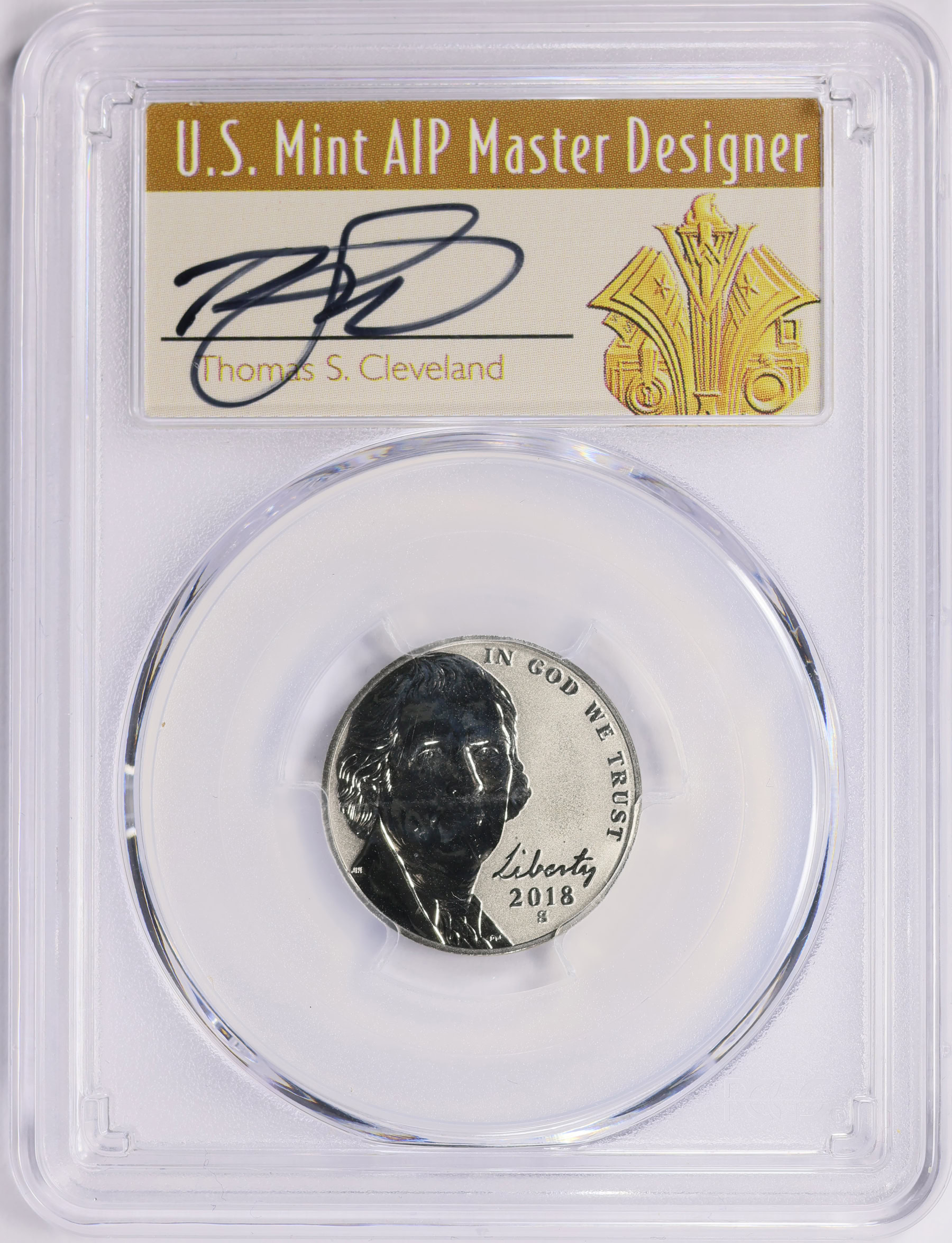 2018-S Jefferson Nickel Reverse Proof (From the 50th Anniversary Silver ...