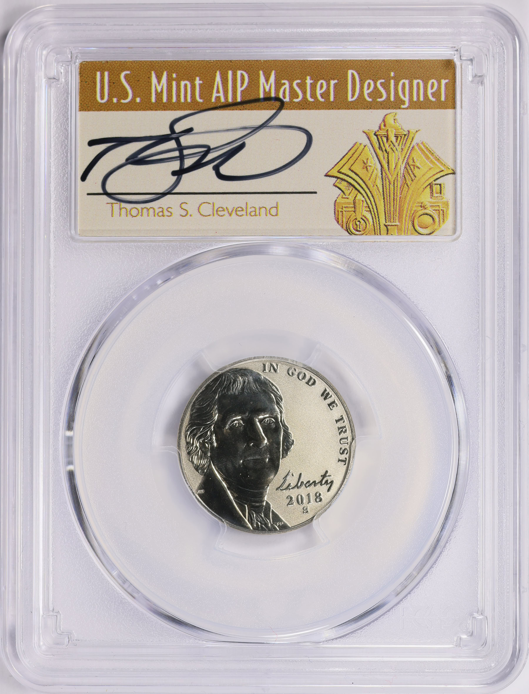 2018-S Jefferson Nickel Reverse Proof (From the 50th Anniversary Silver ...