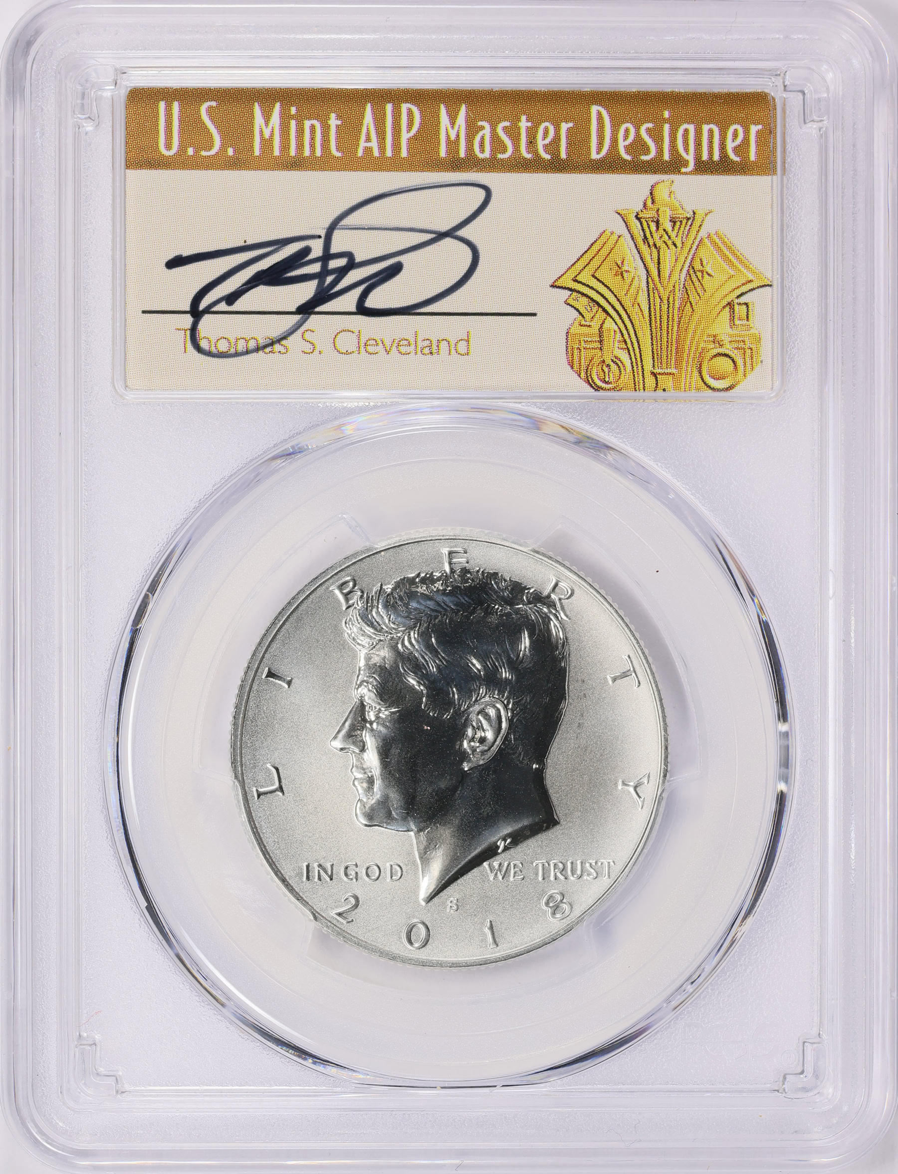 2018-S Kennedy Half Dollar Silver Reverse Proof. First Strike (From the Reverse Proof 50th ...