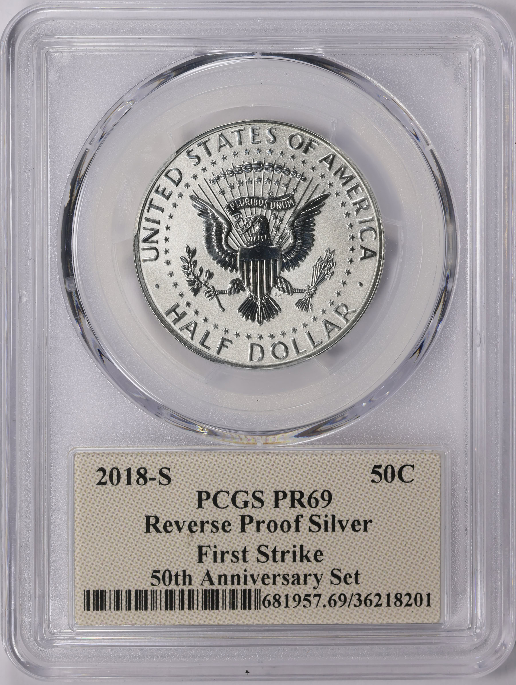 2018-S Kennedy Half Dollar Silver Reverse Proof. First Strike (From the ...