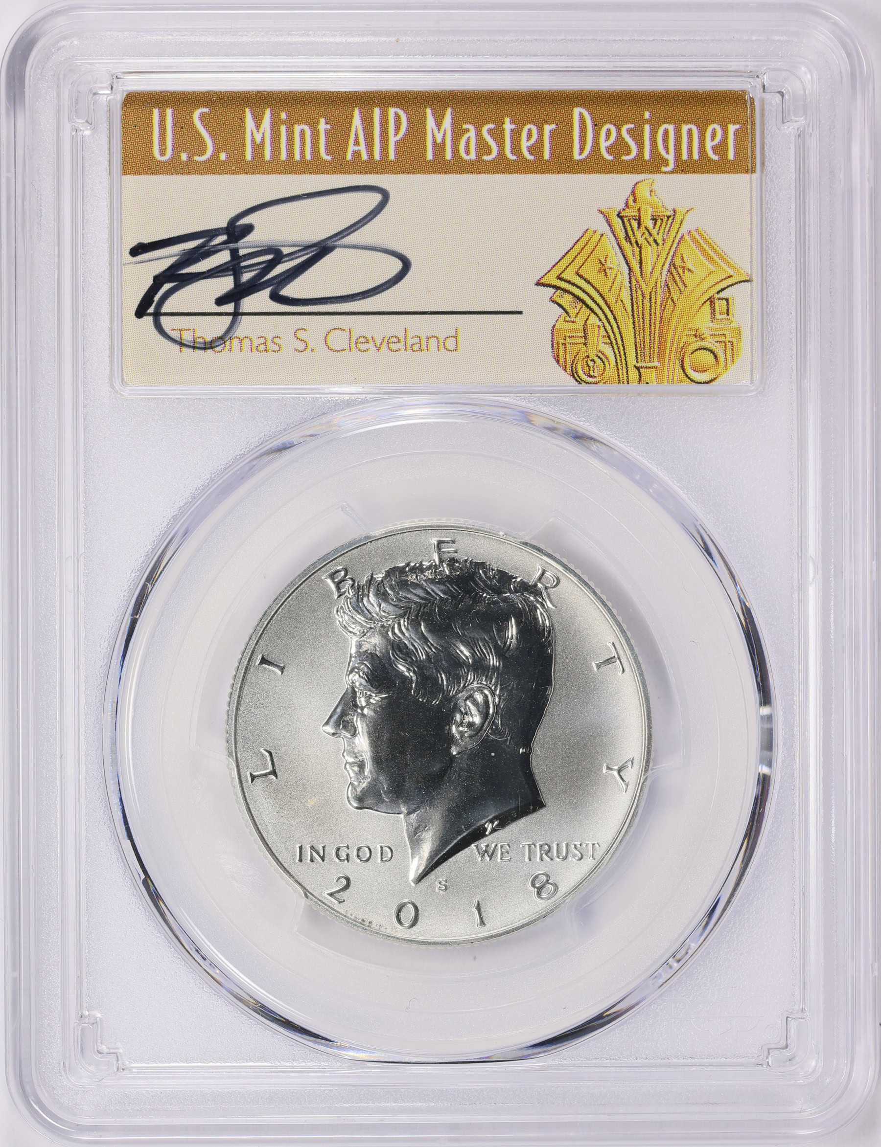 2018-S Kennedy Half Dollar Silver Reverse Proof. First Strike (From the Reverse Proof 50th ...
