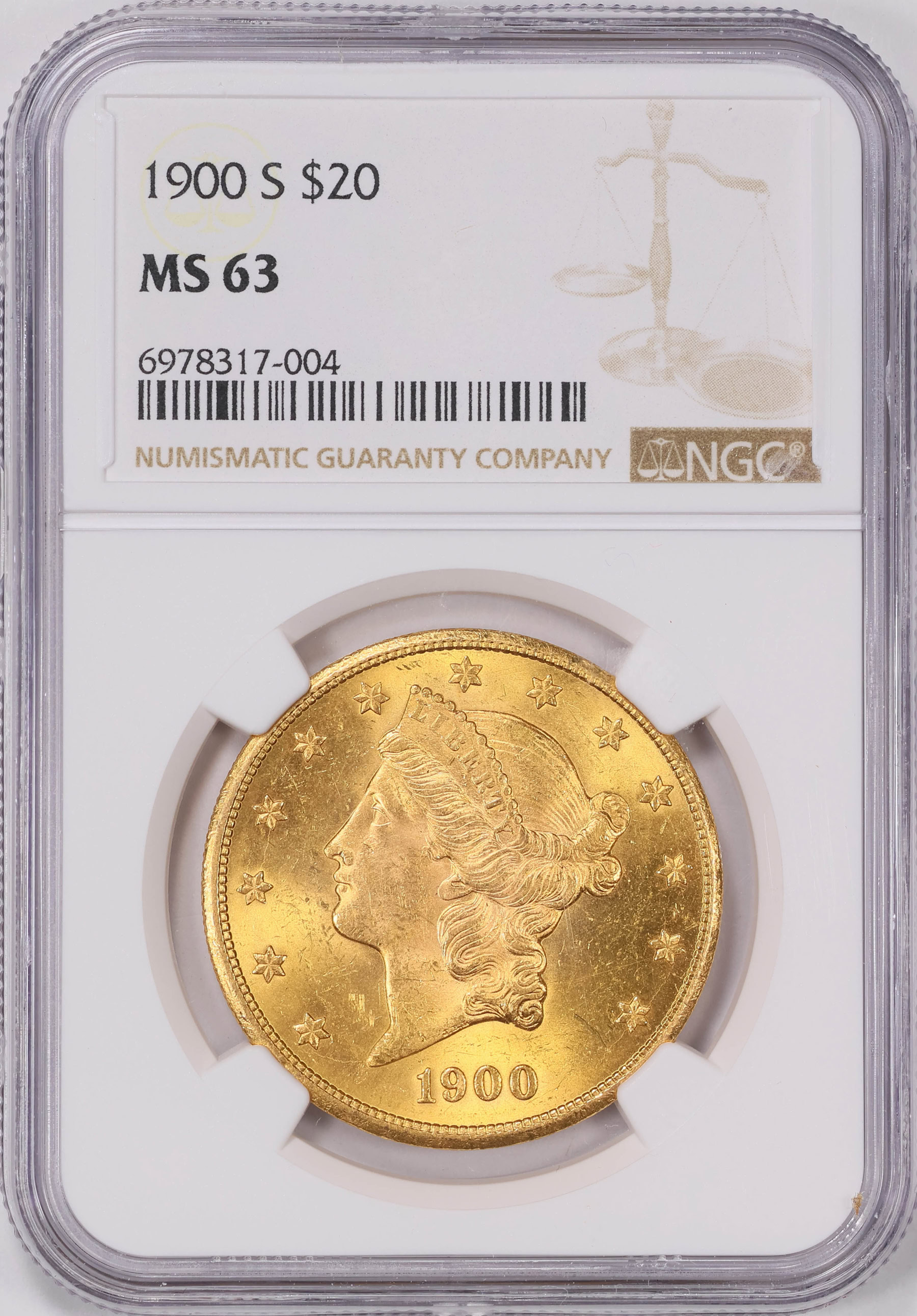 1900-S Liberty Gold Double Eagle NGC MS-63 (Item 1666551) | GreatCollections Coin Auctions