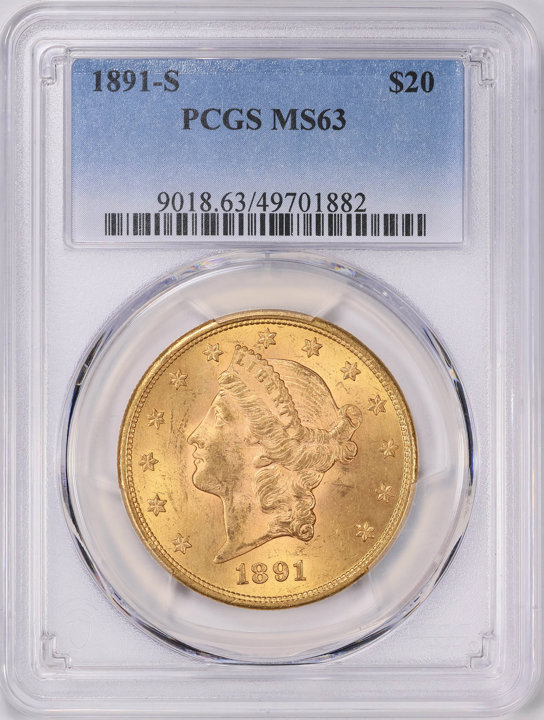 1891-S Liberty Gold Double Eagle PCGS MS-63 (Item 1666652 ...