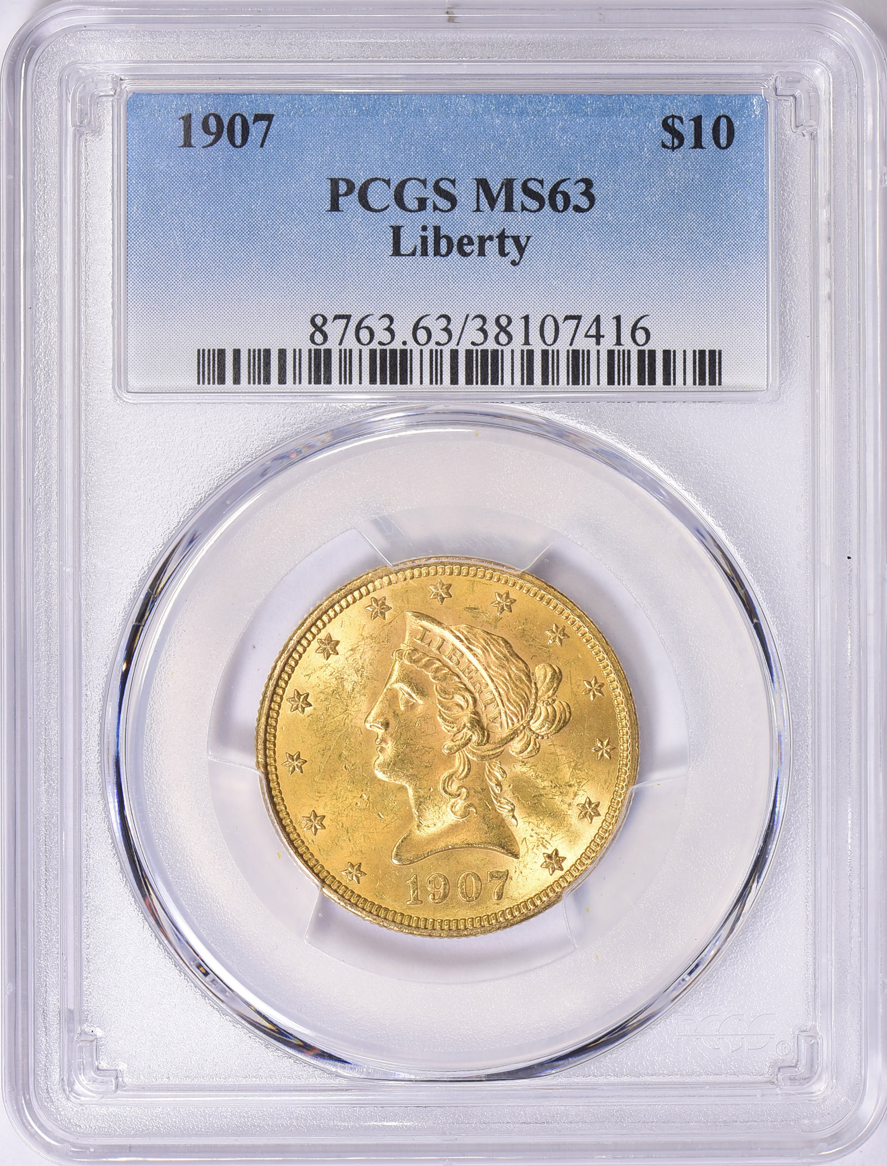 1907 Liberty Gold Eagle PCGS MS-63 (Item 1666713) | GreatCollections ...