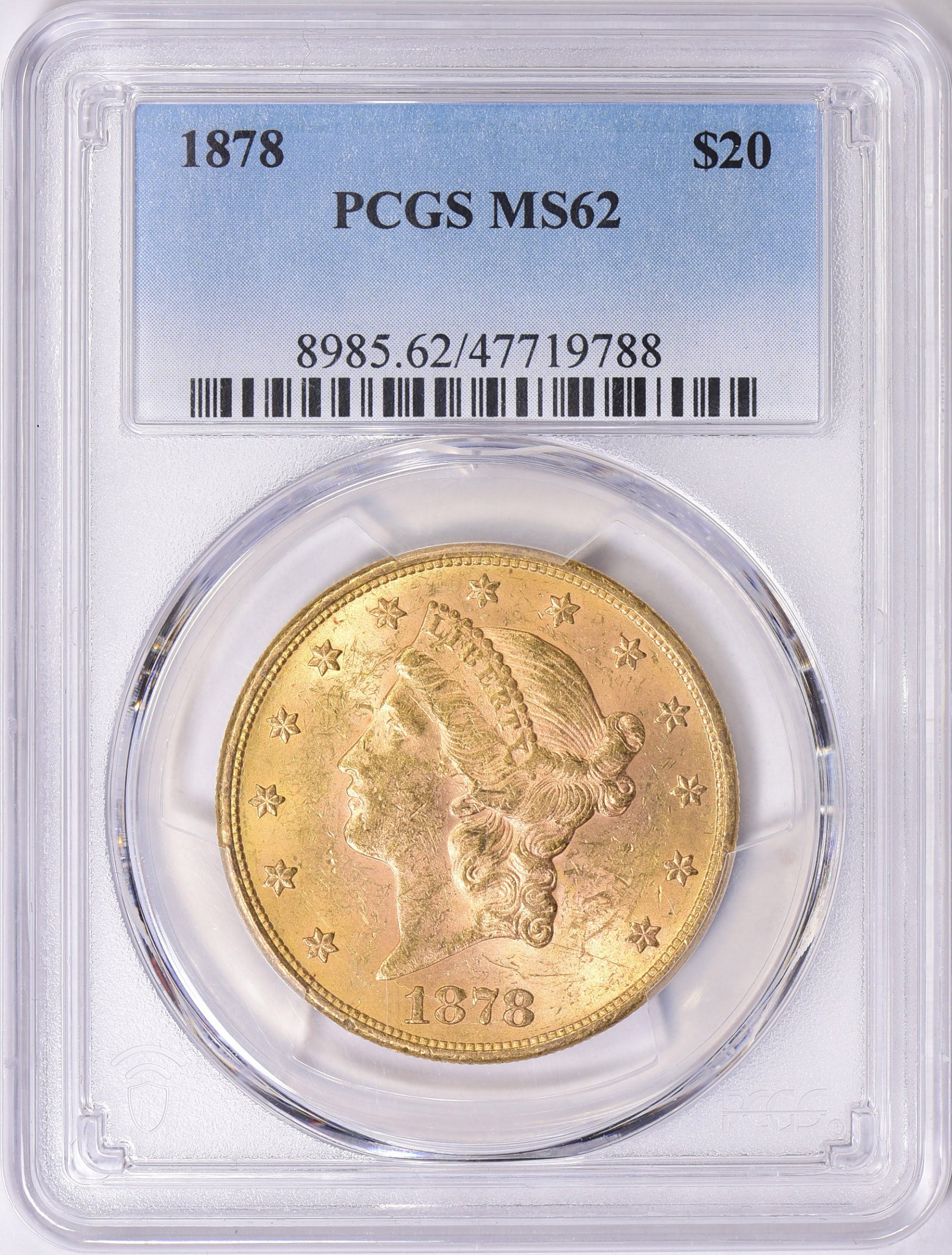 1878 Liberty Gold Double Eagle PCGS MS-62 (Item 1666717) | GreatCollections Coin Auctions