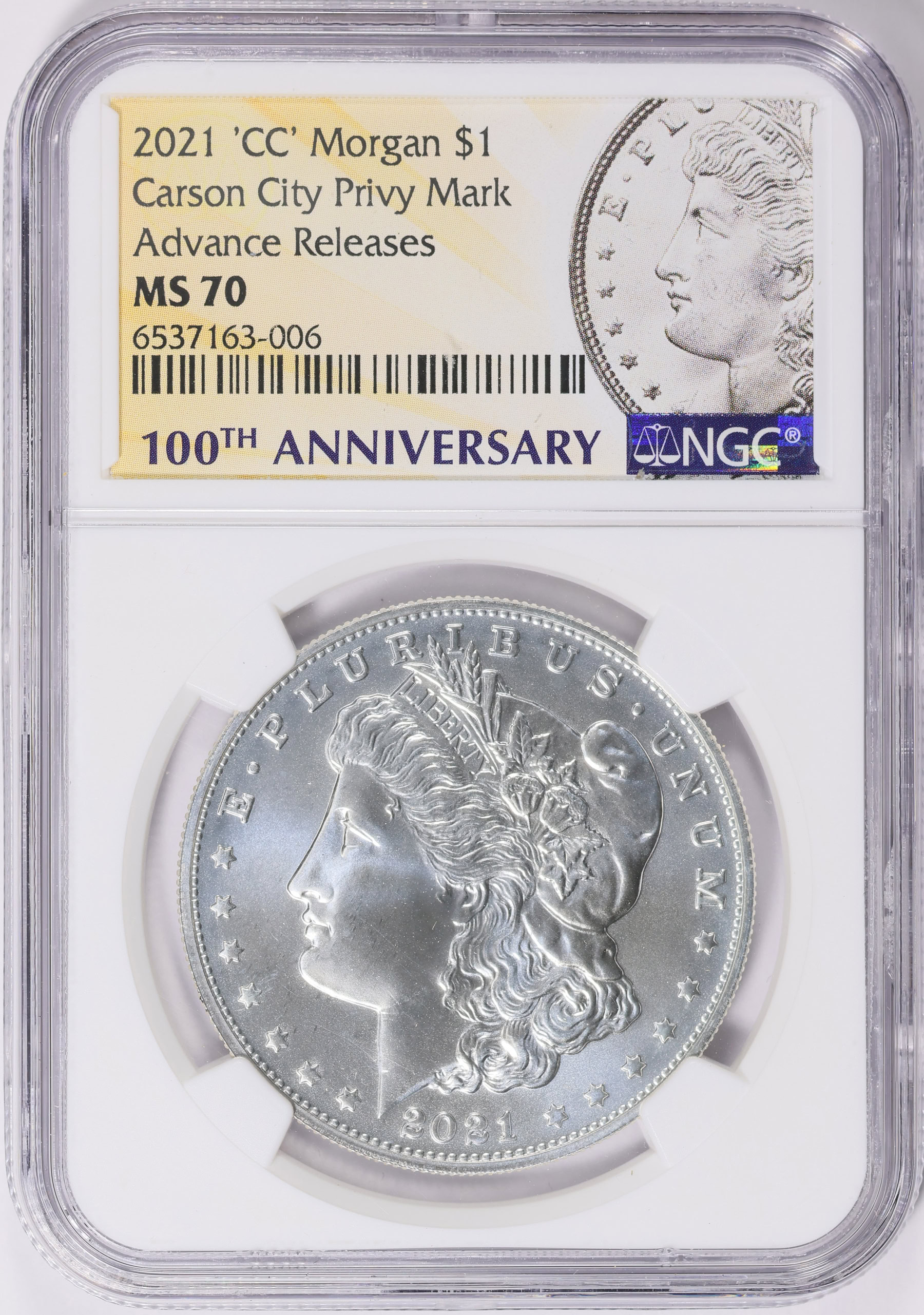 2021-CC Morgan Silver Dollar CC Privy 100th Anniversary Advance ...