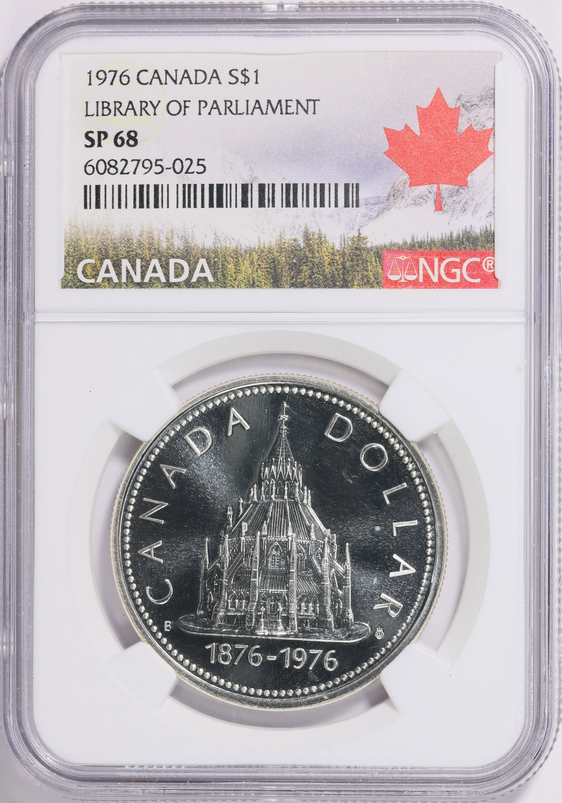 Canada 1976 Silver Dollar Library of Parliament KM-106 NGC SP-68 (Item ...