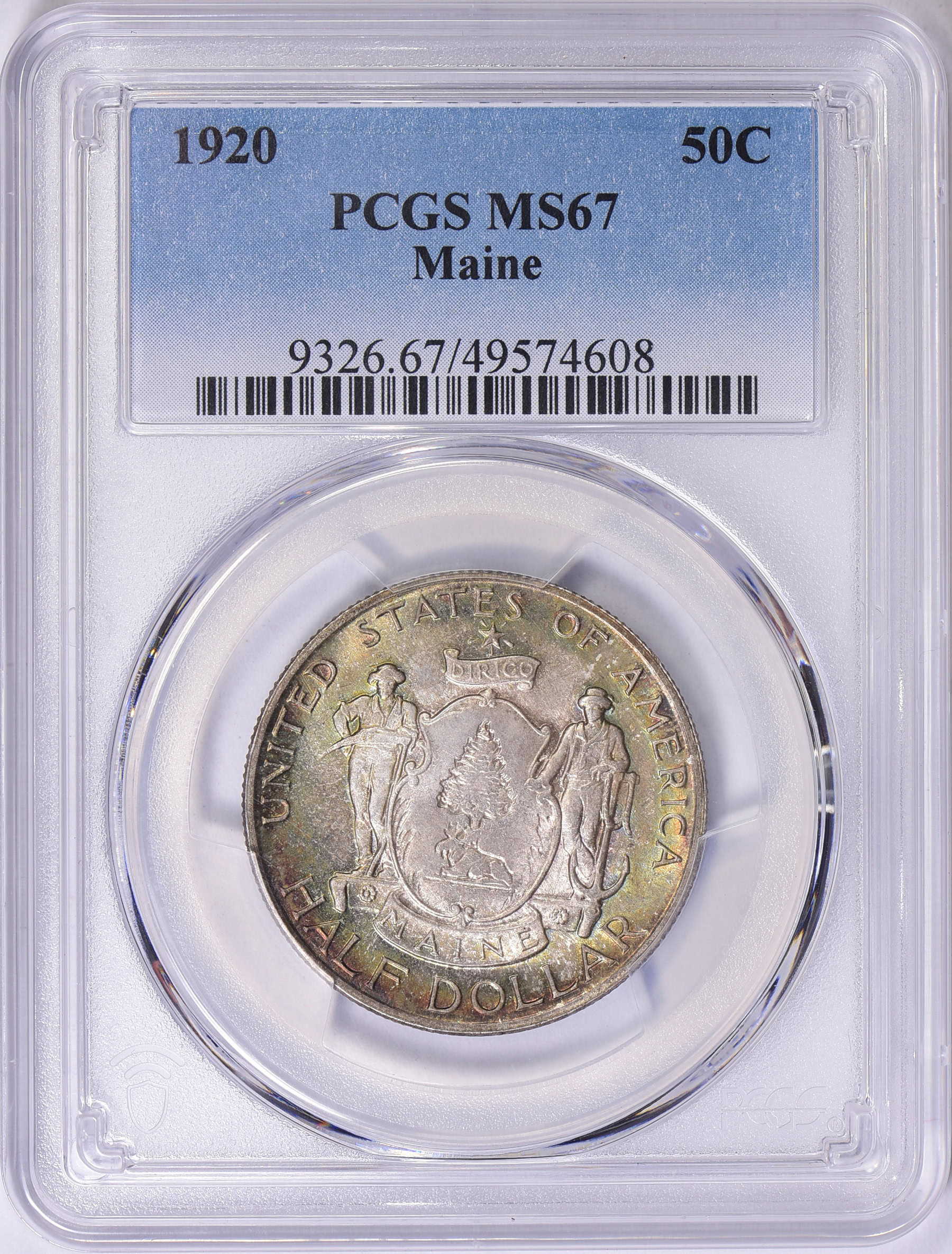 1920 Maine Centennial Half Dollar PCGS MS-67 (Toned) (Item 1667048 ...