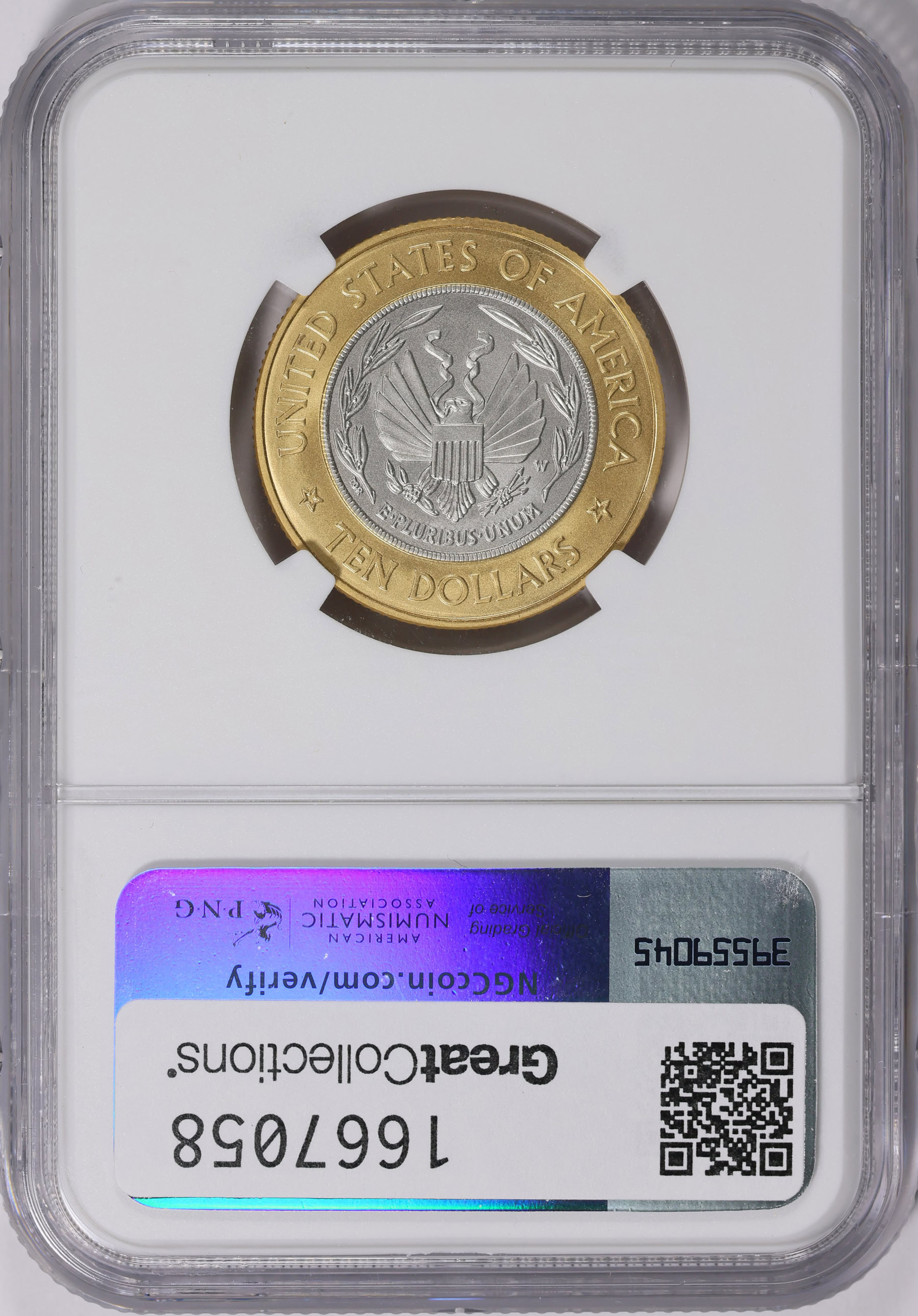 2000-W Library of Congress Bicentennial Bi-Metallic $10 NGC MS-69 (Item ...