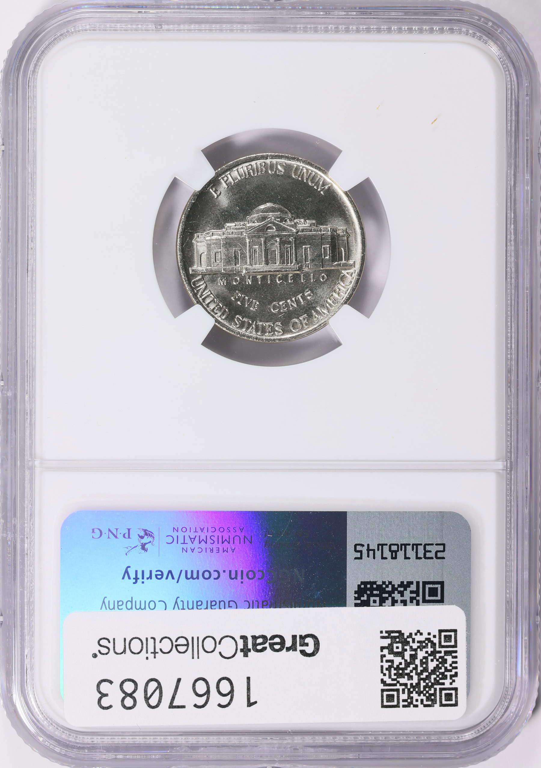 1985-P Jefferson Nickel NGC MS-66 5FS (Item 1667083) | GreatCollections ...