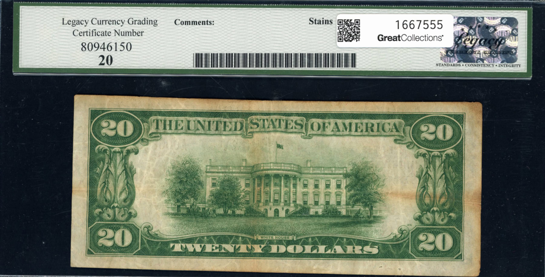 Fr. 1802-2 East Liverpool, Ohio 1929 Type 2 The First National Bank $20 ...