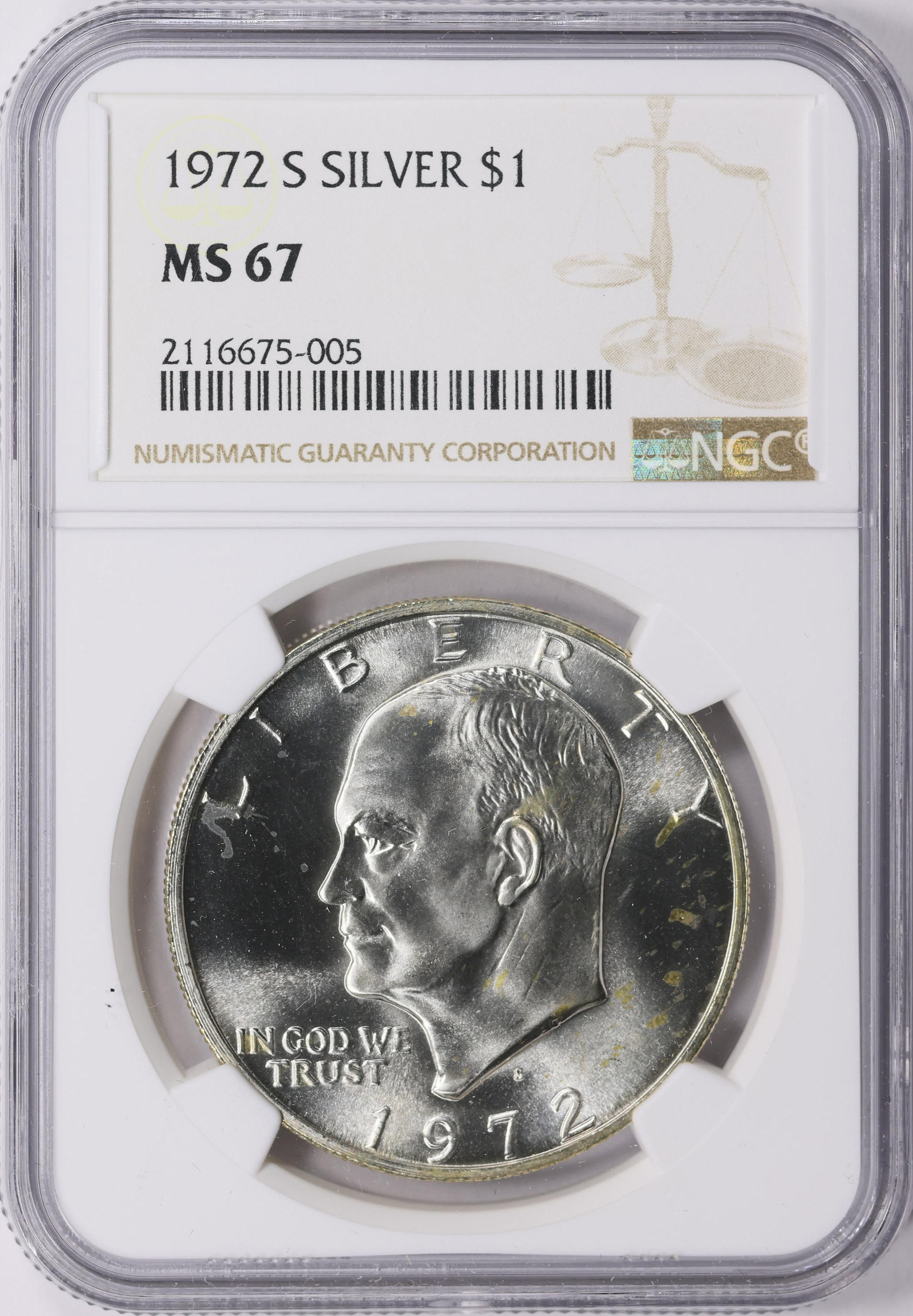 1972-S Eisenhower Dollar Silver NGC MS-67 (Item 1667687 ...