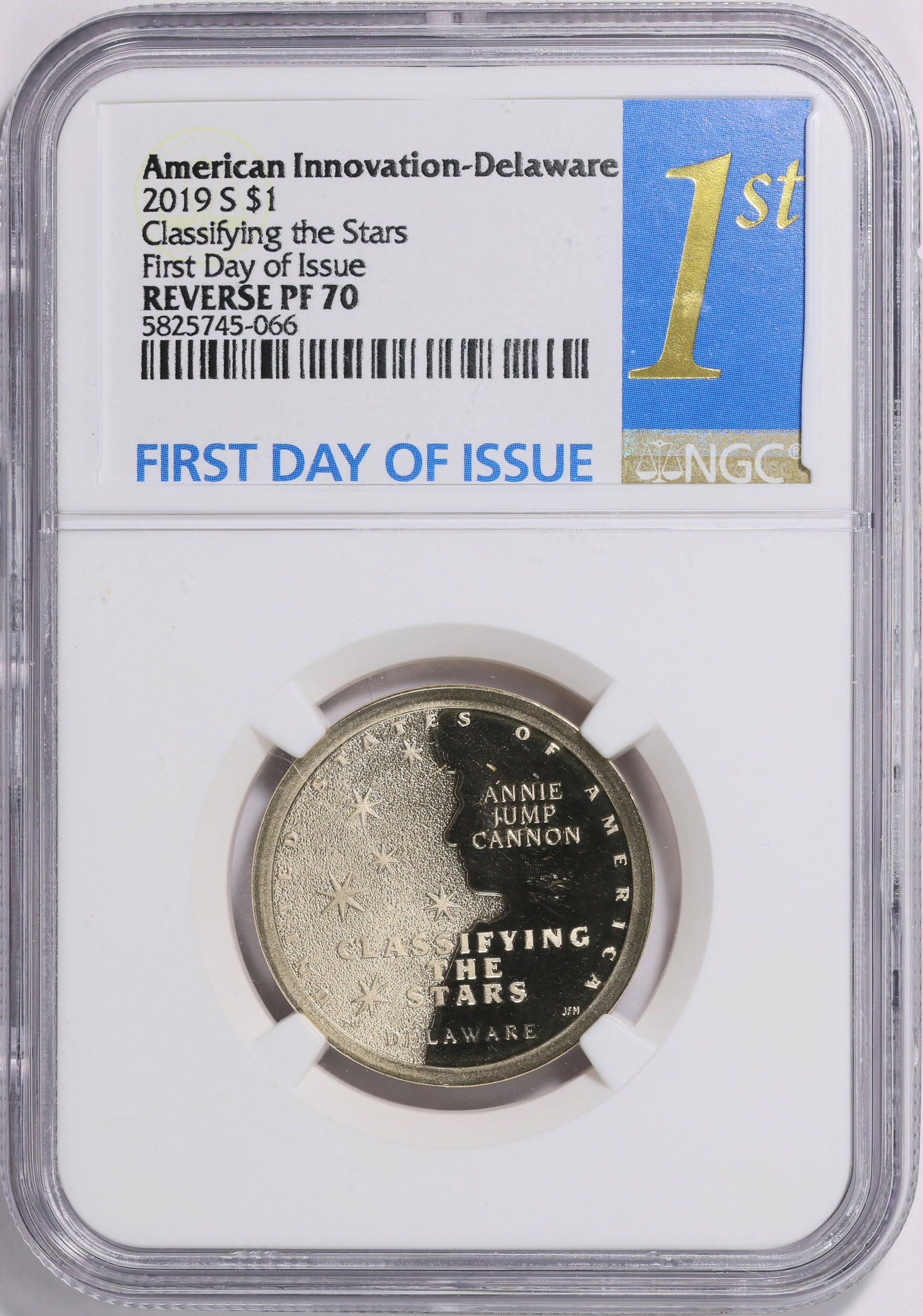 2019-S Innovation Dollar Delaware Classifying the Stars Reverse Proof ...