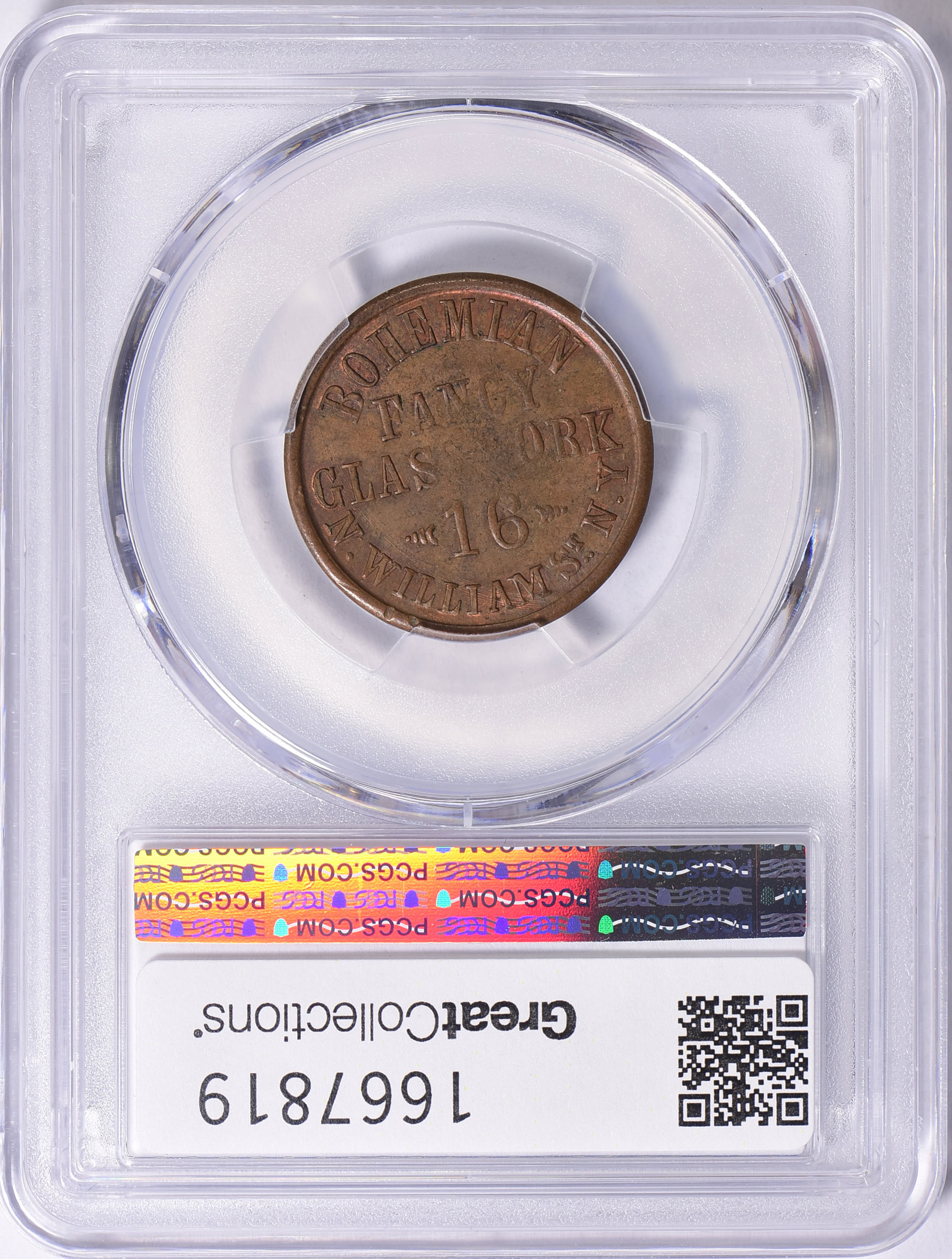 1863 New York City, New York J.L. Bode Civil War Token F-630H-1a PCGS ...