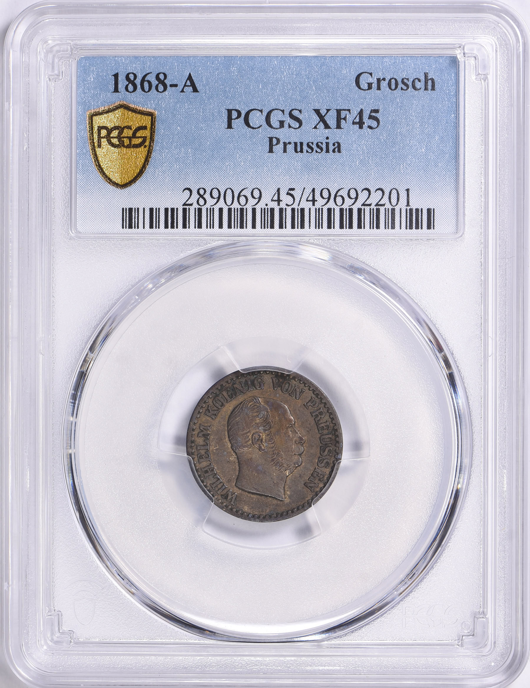 Germany - Prussia 1868-A Silver Groschen KM-485 PCGS XF-45 (Item ...