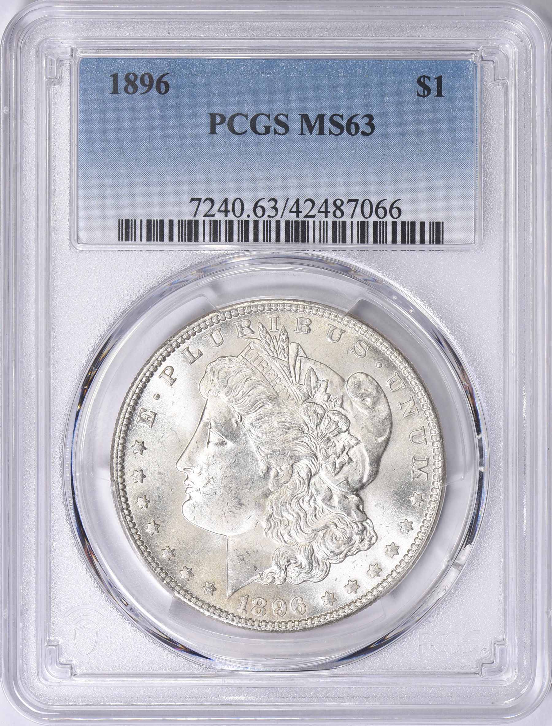 1896 Morgan Silver Dollar PCGS MS-63 (Item 1668022) | GreatCollections ...