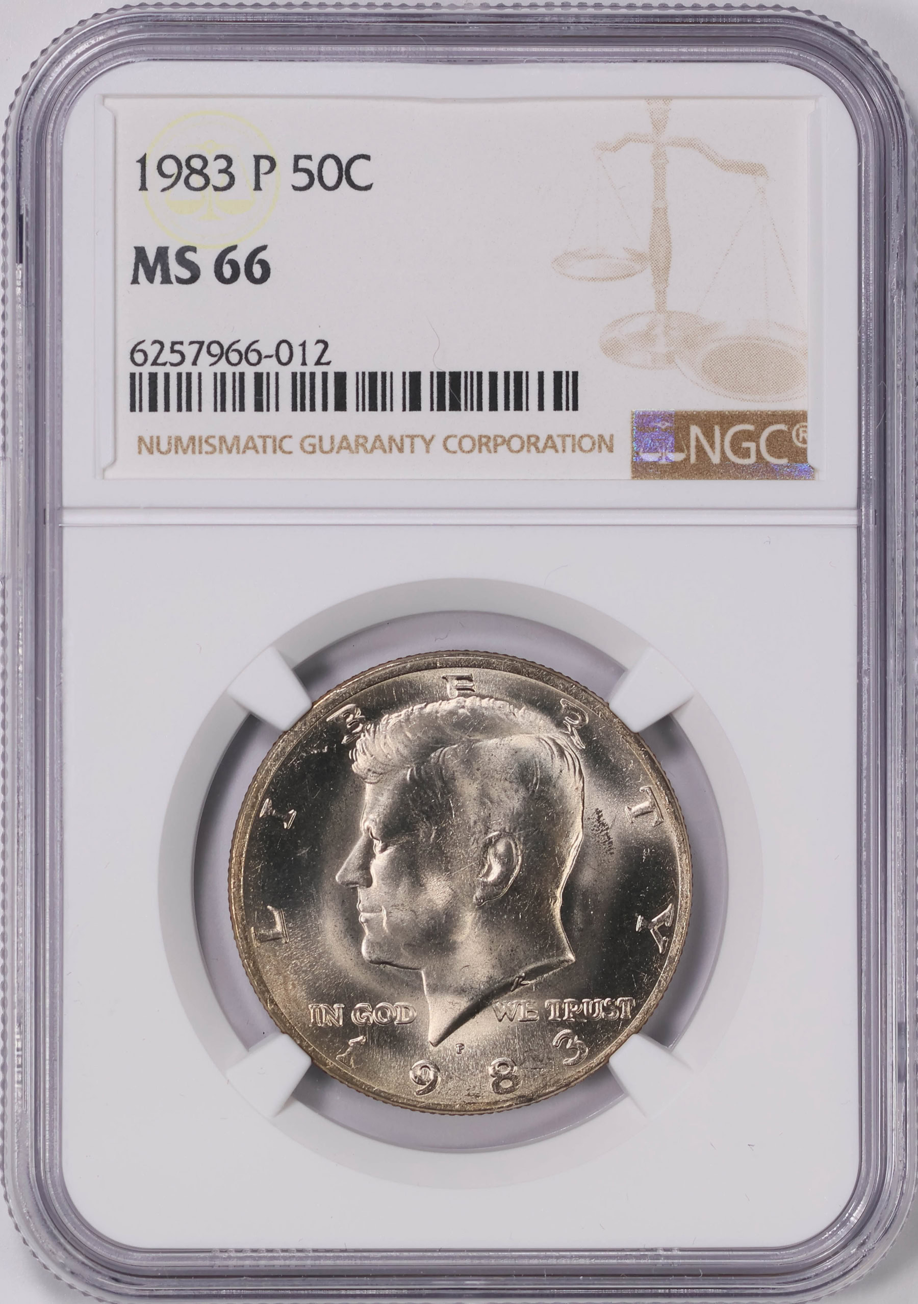 1983-P Kennedy Half Dollar NGC MS-66 (Item 1668078) | GreatCollections Coin Auctions