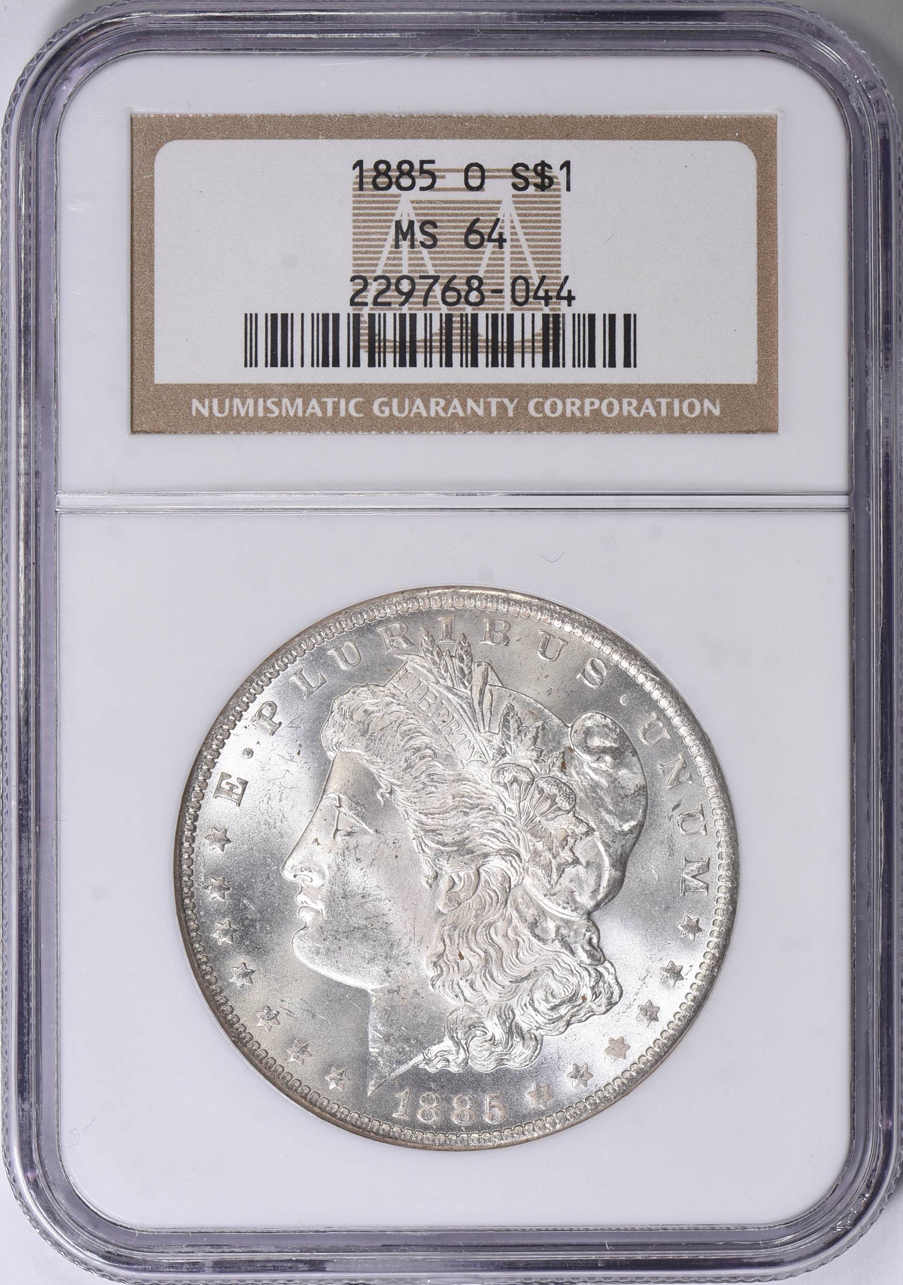 1885-O Morgan Silver Dollar NGC MS-64 (Item 1668167) | GreatCollections Coin Auctions