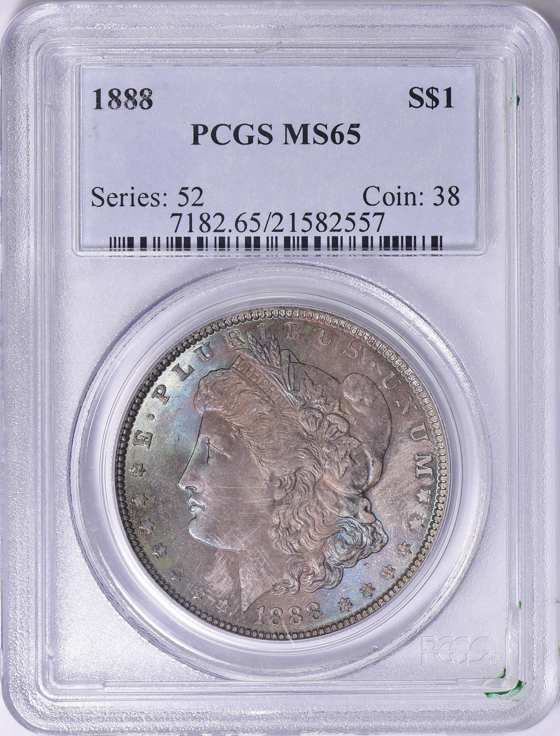 1888 Morgan Silver Dollar PCGS MS-65 (Toned) (Item 1668203) | GreatCollections Coin Auctions