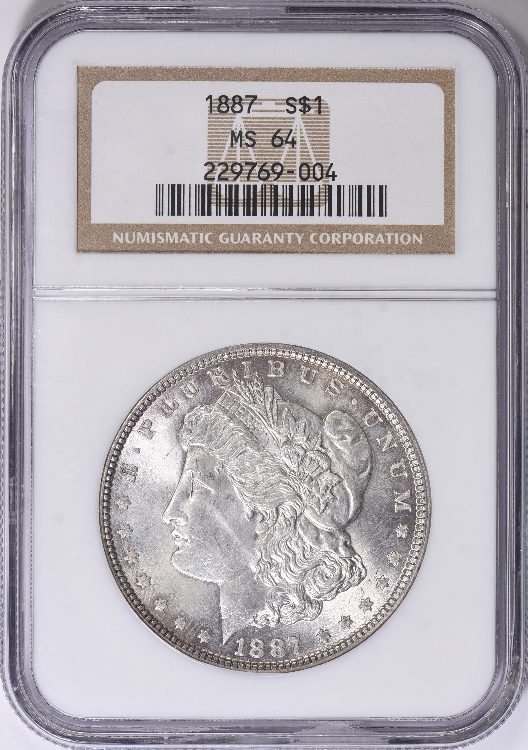 1887 Morgan Silver Dollar NGC MS-64 (Item 1668227) | GreatCollections Coin Auctions