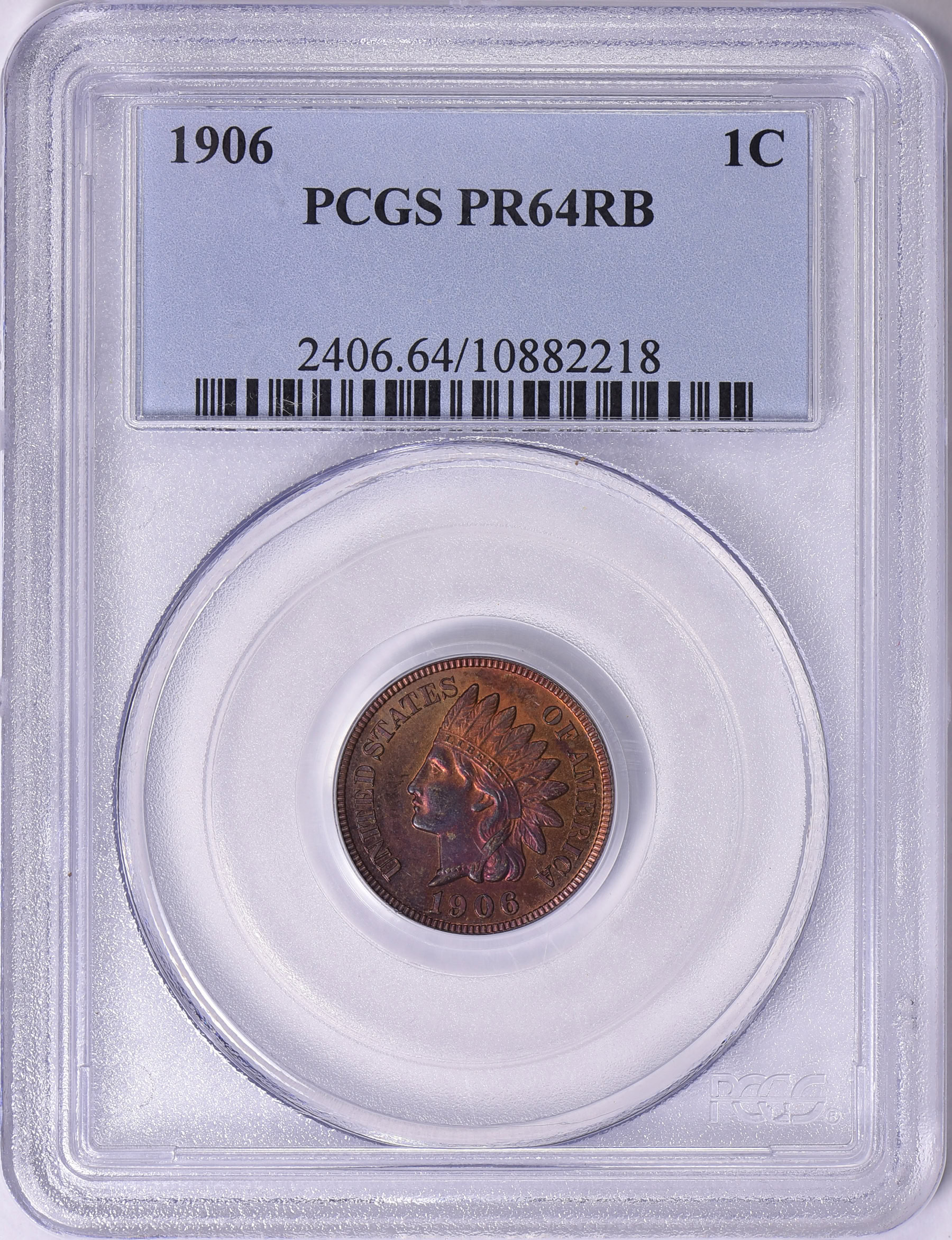 1906 Indian Cent PCGS Proof-64 RB (Toned) (Item 1668272) | GreatCollections Coin Auctions