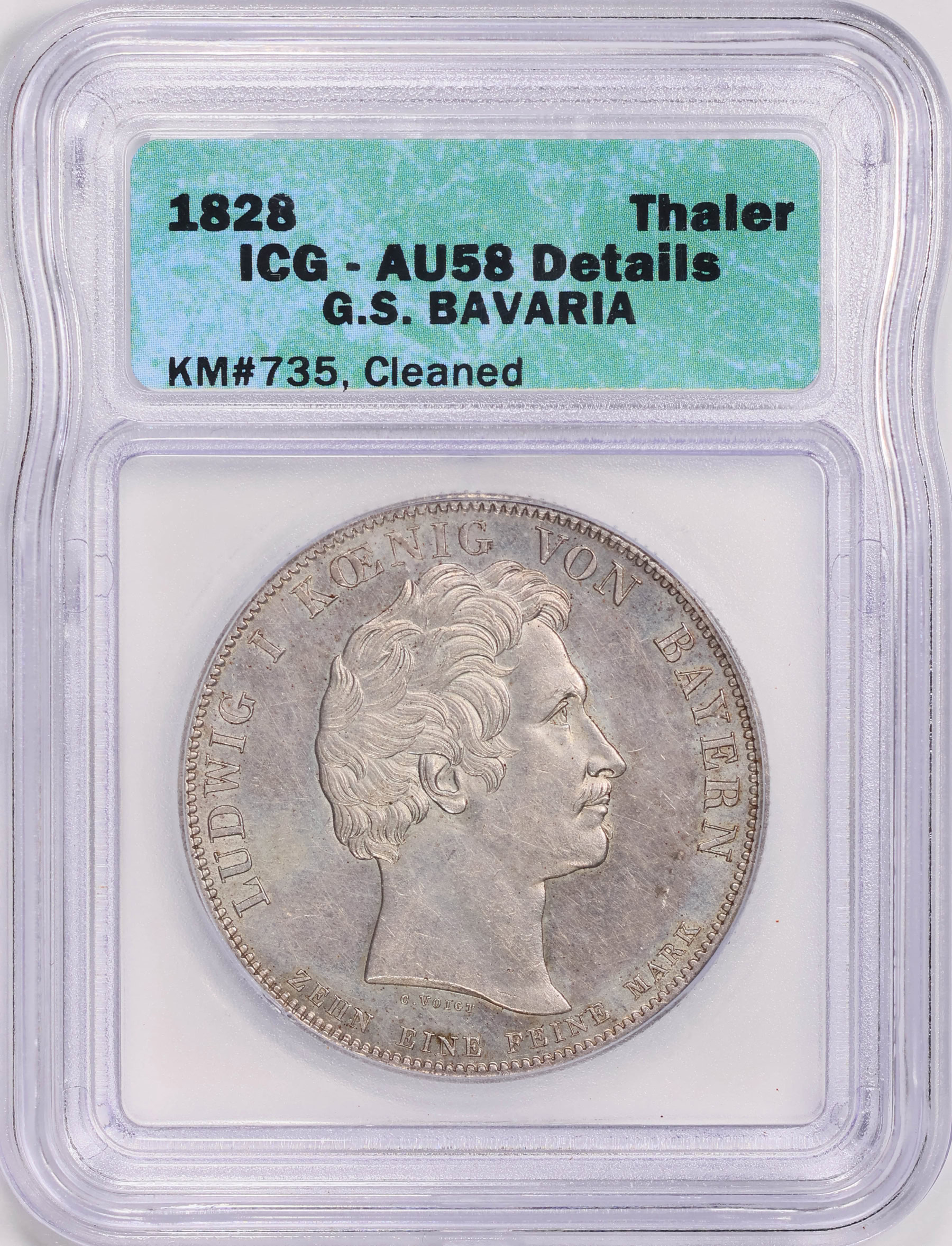 Germany - Bavaria 1828 Silver Thaler Constitution Monument Dedication ...