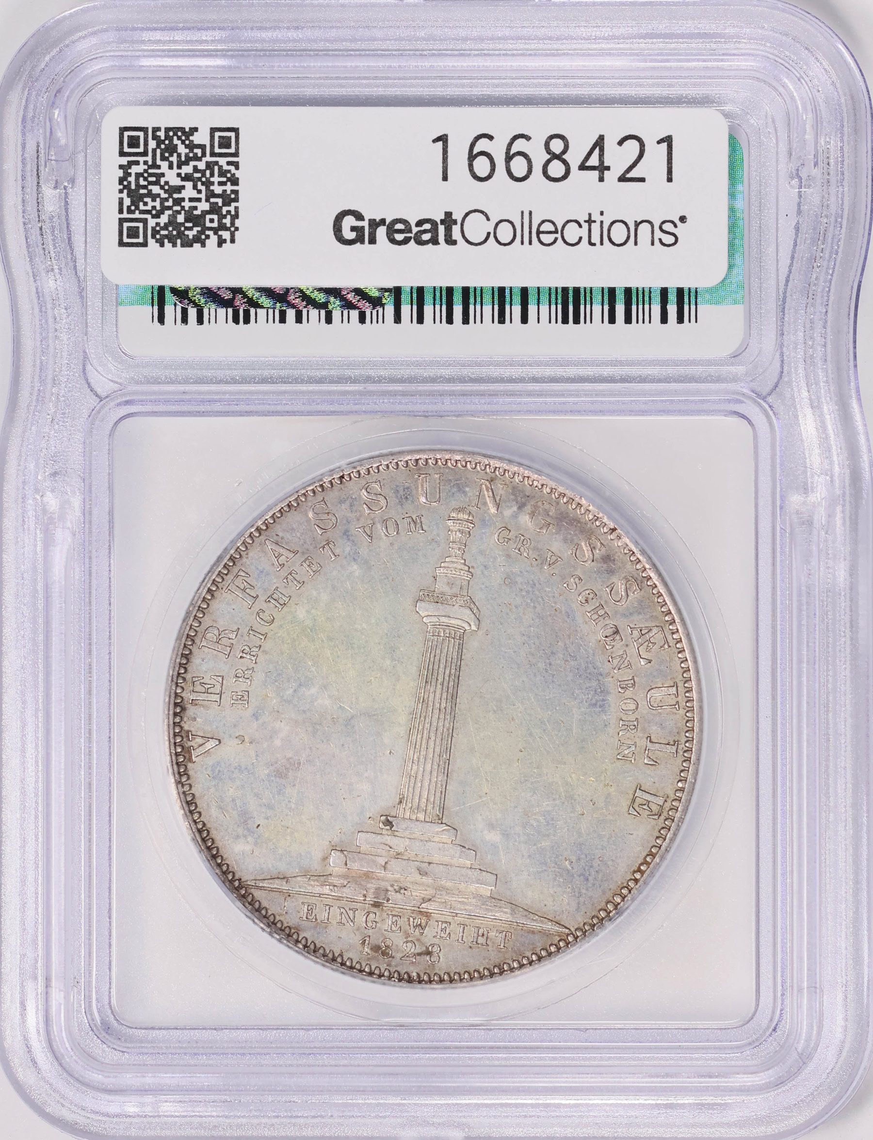 Germany - Bavaria 1828 Silver Thaler Constitution Monument Dedication ...